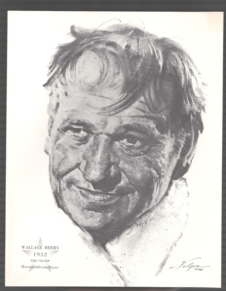 Champ 8'x10' Wallace Beery Academy Awards Nicholas Volpe: (1932 ...