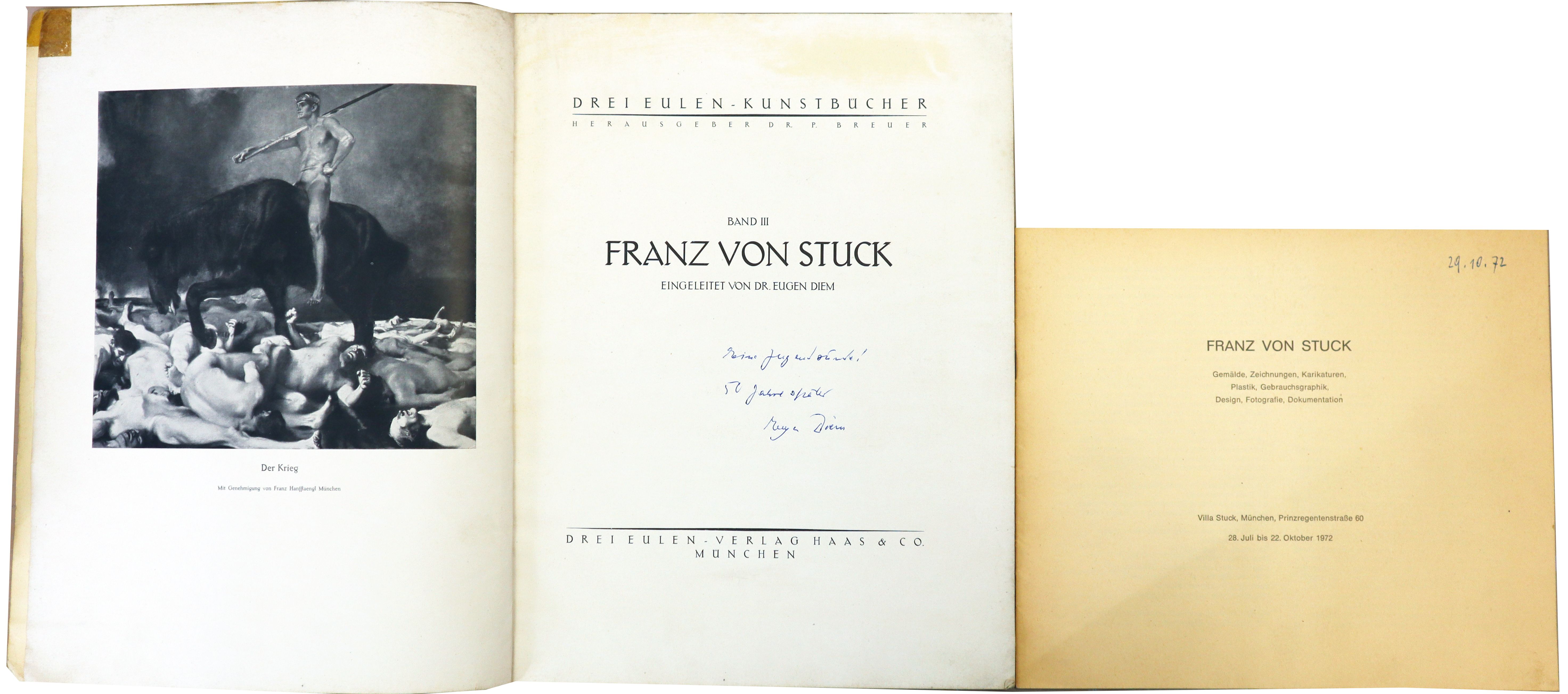 Franz von Stuck. Eingeleitet von Eugen Diem. by Stuck -: (1927) Signed ...
