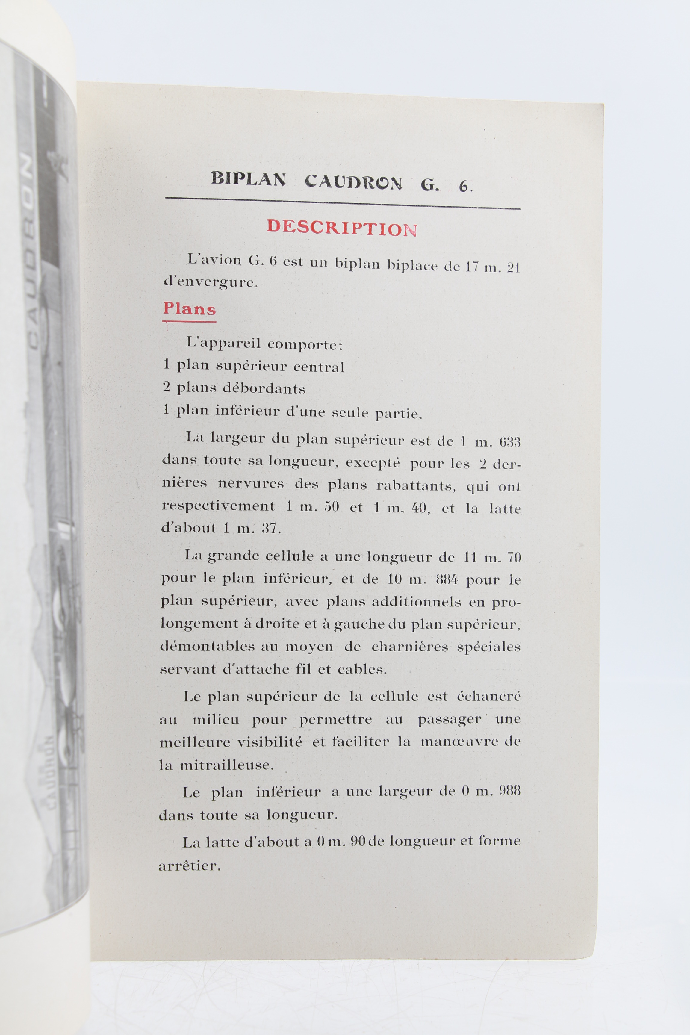 Catalogue des établissements Aéroplanes Caudron - Notice de réglage, de ...