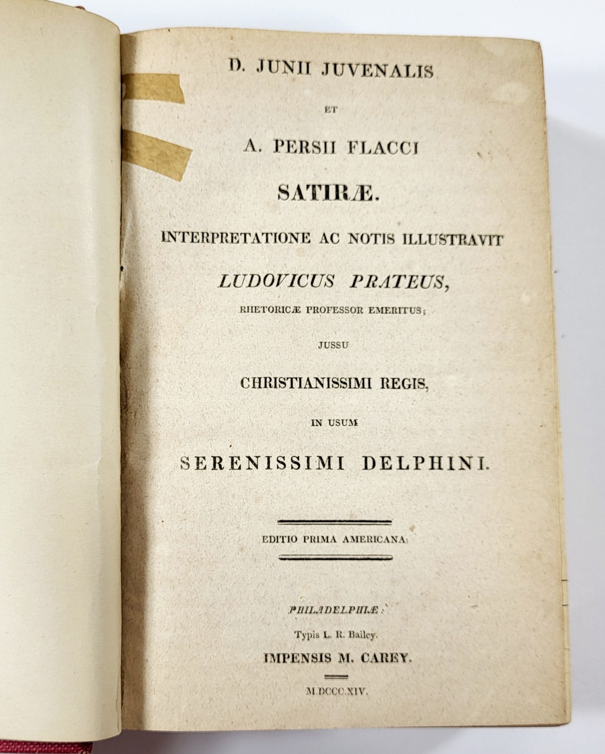 D. Junii Juvenalis et A. Persii Flacci Satirae. Interpretatione Ac Notis Illustravit Ludovicus ...