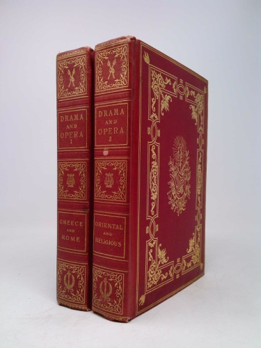 RARE 1909 2 VOLUMES DRAMA OPERA FINE BINDING SET ILLUSTRATED COLOR ...