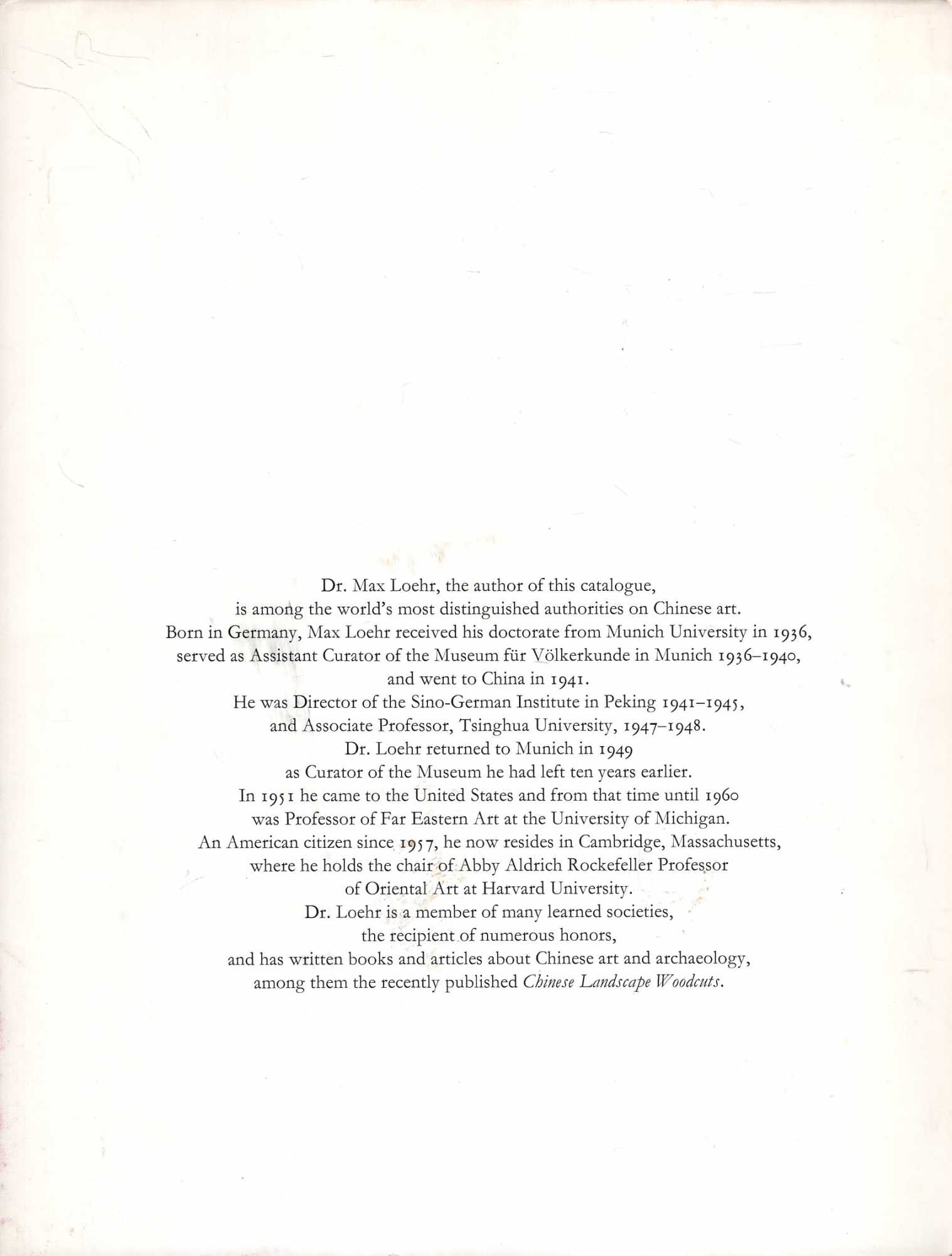 Ritual Vessels of Bronze Age China par Loehr, Max: Very Good hardback ...