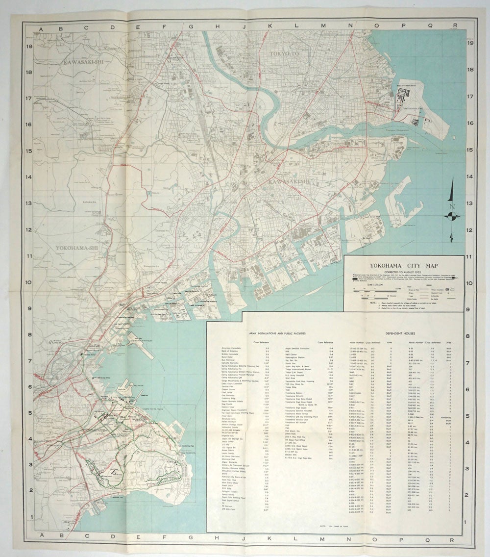 City Map Yokohama by [Japan; Map; US Air Force]: Very good condition ...
