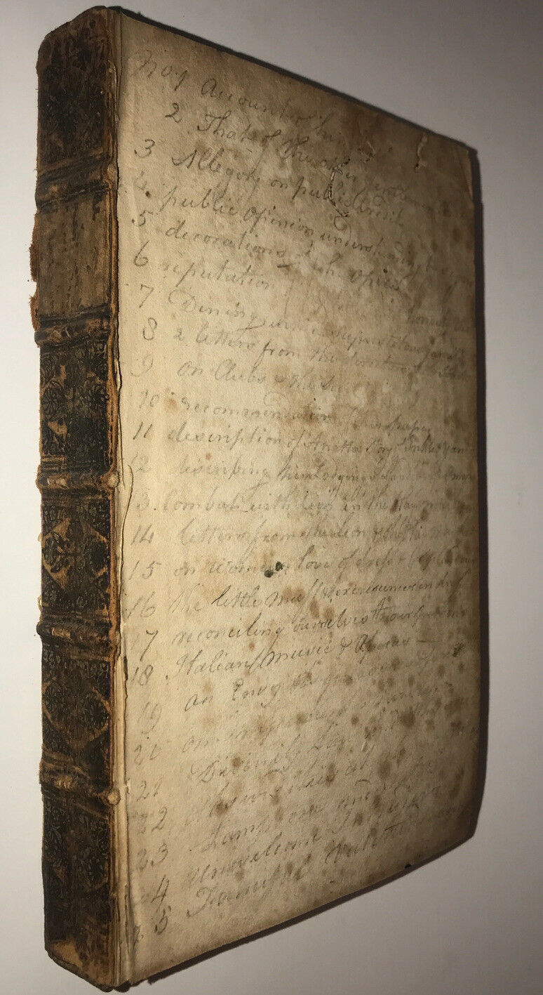 THE SPECTATOR! FIRST EDITION, 1712. Volume 1 Only. Missing Rear Cover ...