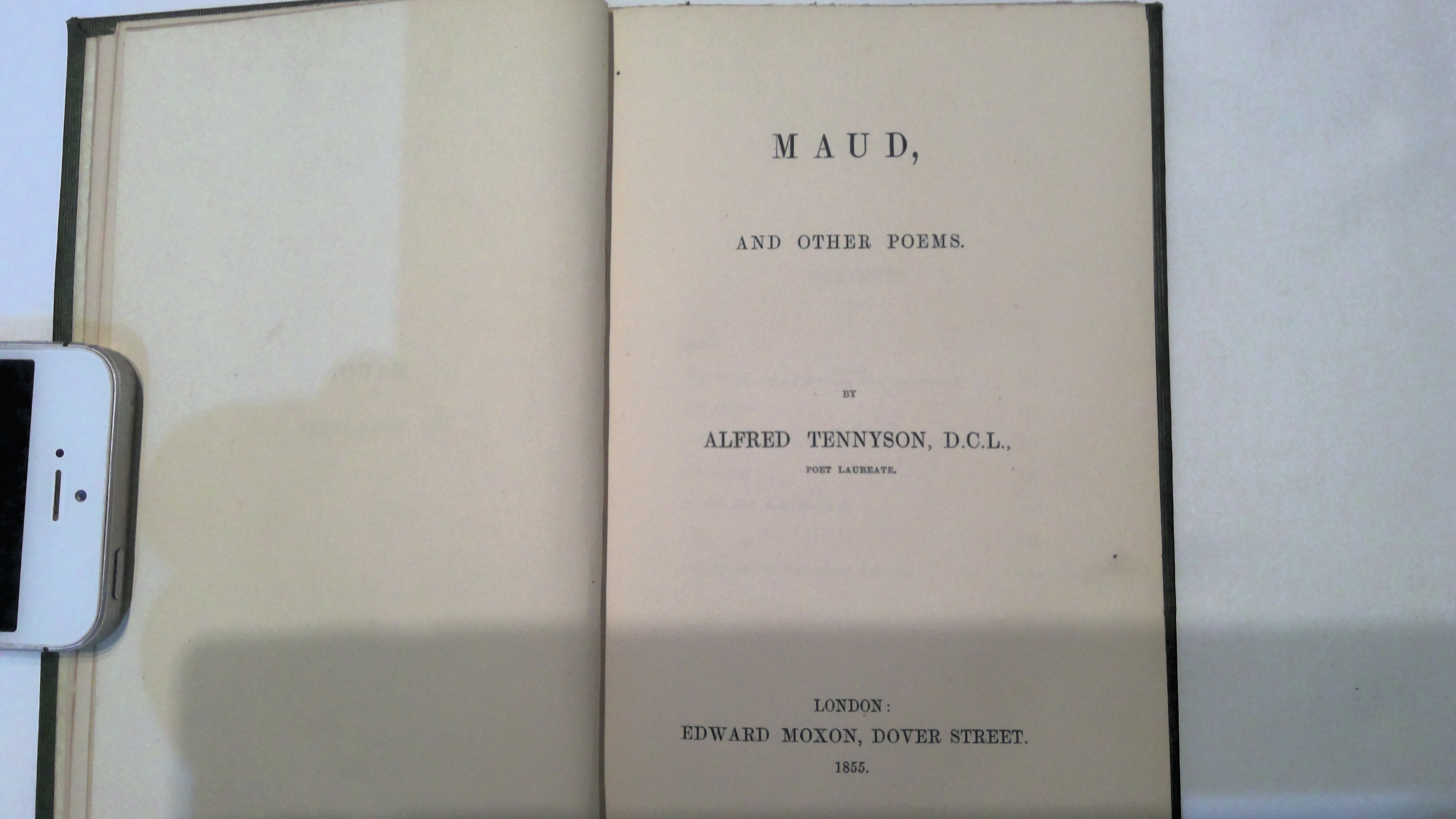 Maud by Alfred, Lord Tennyson: Near Fine Hardcover (1855) 1st Edition ...