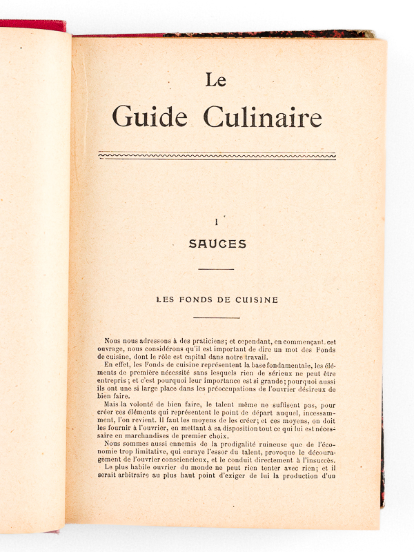 Le Guide Culinaire. Aide-Mémoire de Cuisine pratique par ESCOFFIER, A ...