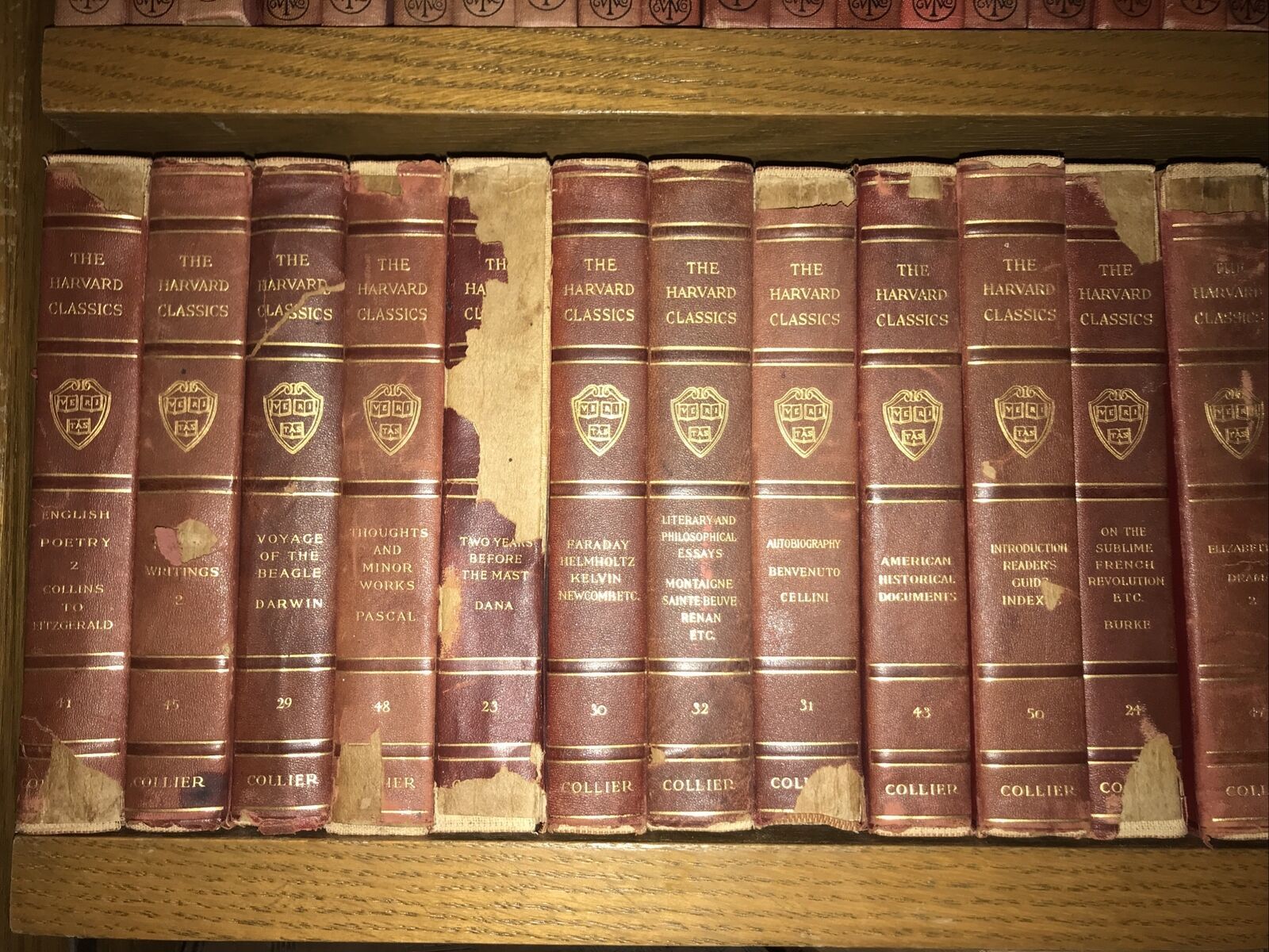 LEATHER Set;HARVARD CLASSICS!FIRST EDITION Set LEATHER Poor Chips ...