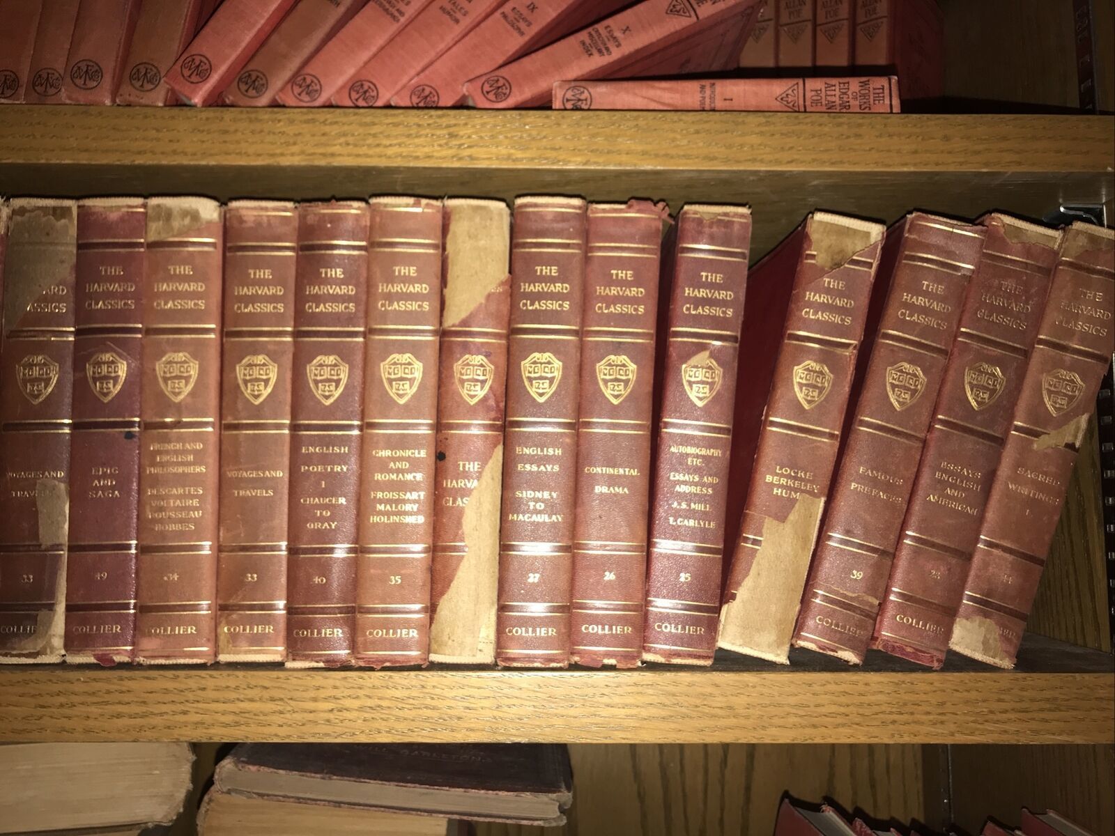 LEATHER Set;HARVARD CLASSICS!FIRST EDITION Set LEATHER Poor Chips ...