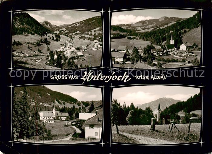 Postkarte Carte Postale 73811192 Unterjoch Bad Hindelang Panorama ...