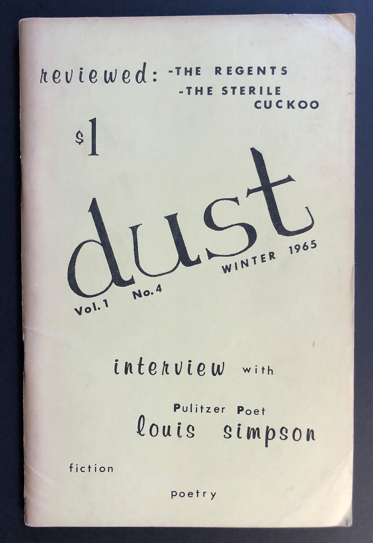 Dust 4 (Volume 1, Number 4, Winter 1965) by Fulton, Len (ed.), Charles ...