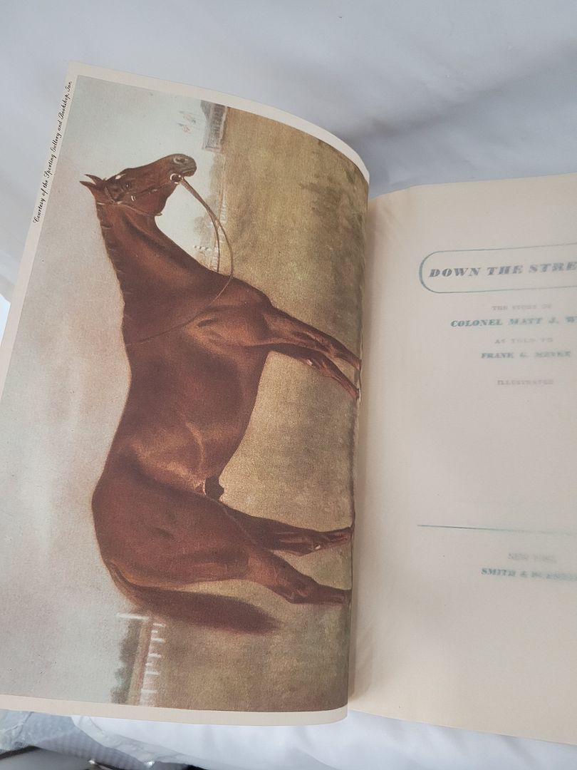 DOWN THE STRETCH. The Story of Colonel Matt J. Winn as told to Frank G ...