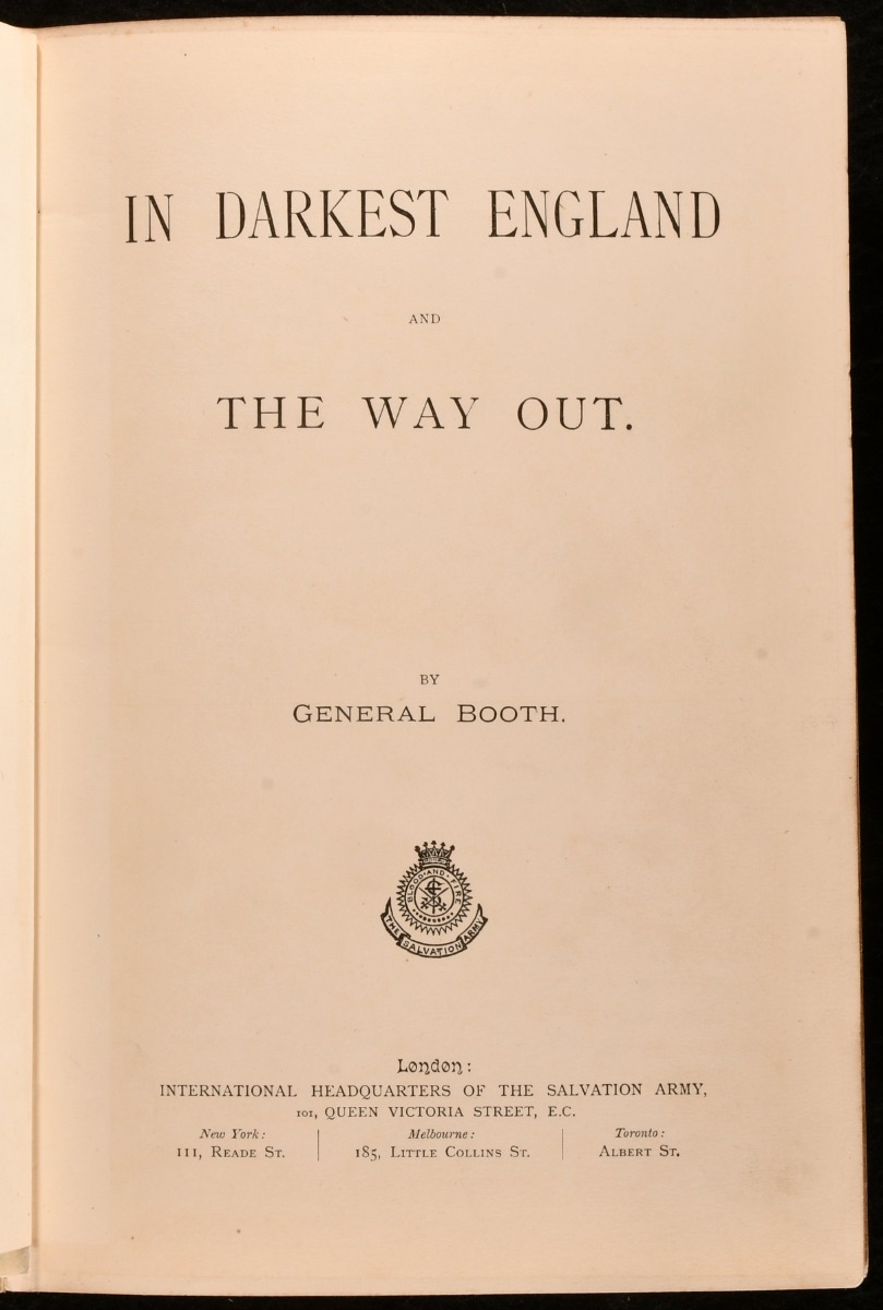 In Darkest England and the Way Out by General Booth [William Booth ...