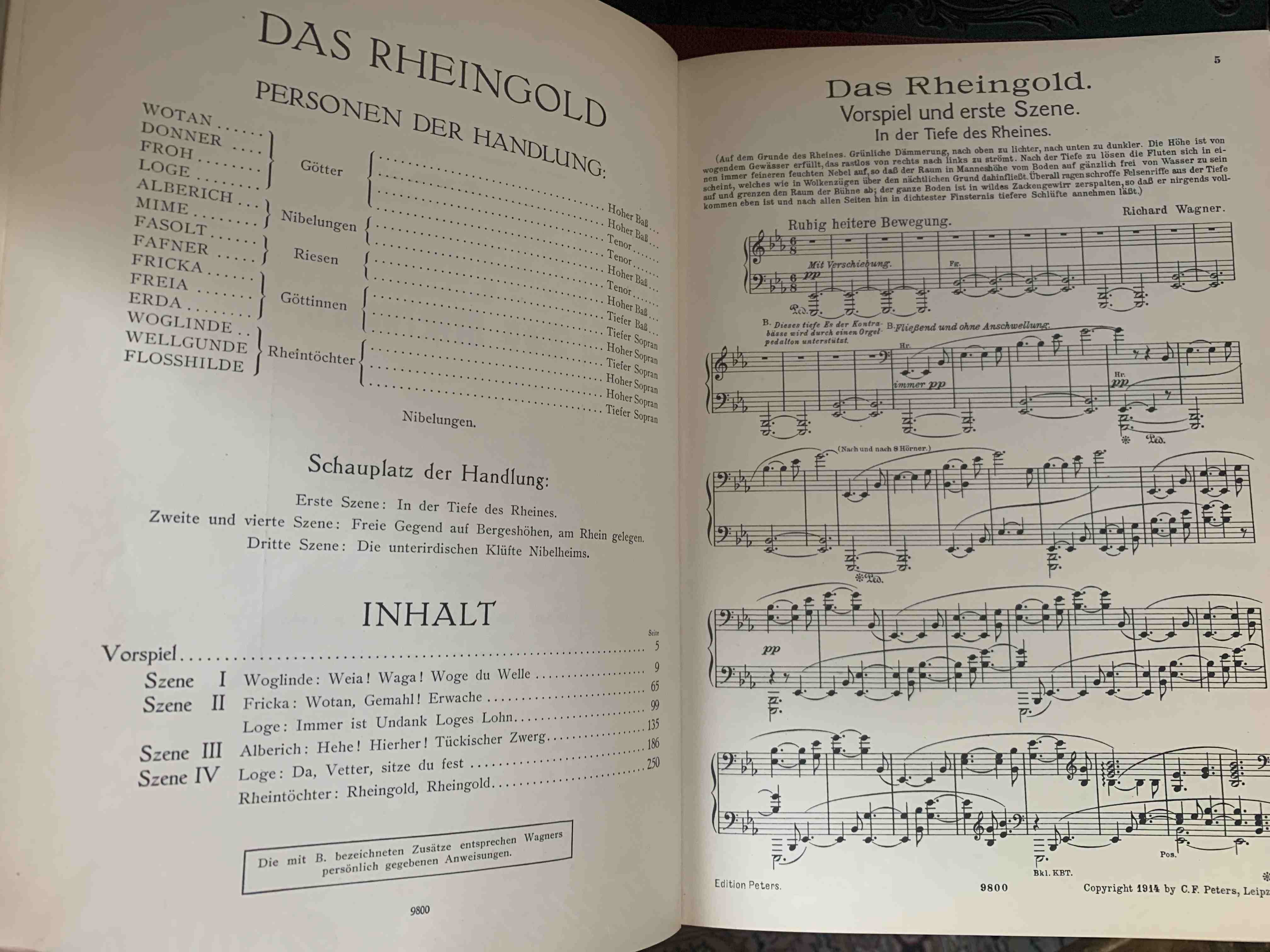 Das Rheingold, Edition Peters, Mottl von Richard Wagner: Gut bis sehr ...