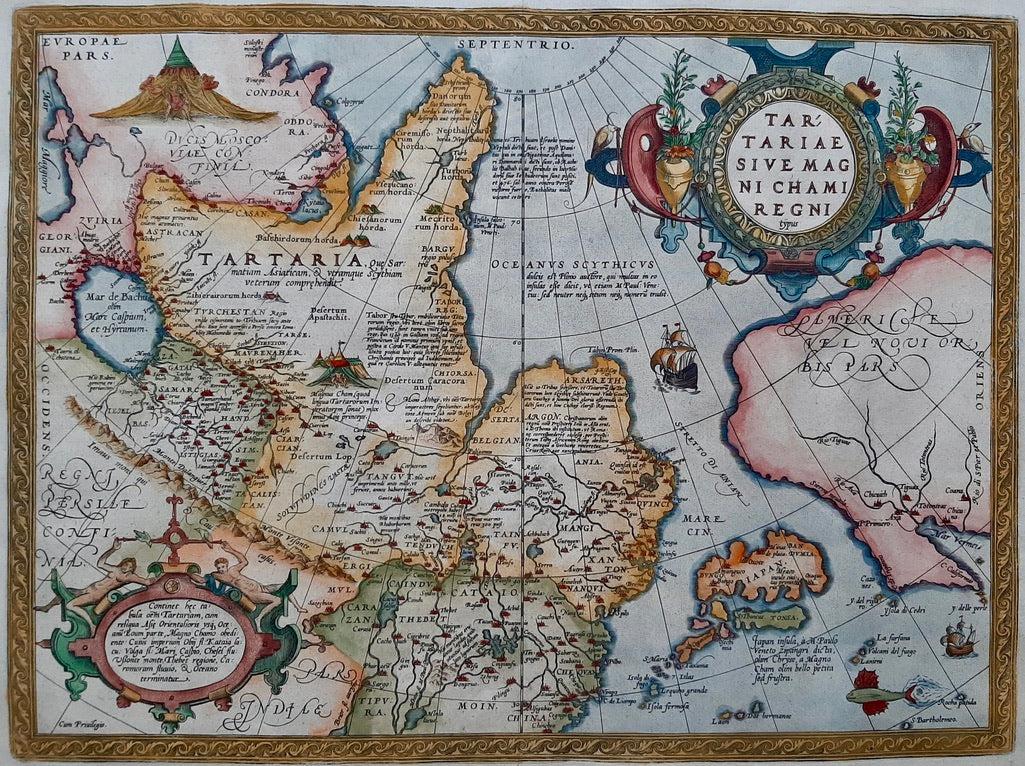 Tartariae Sive Magni Chami Regni typus by Abraham Ortelius: (1592) Map ...