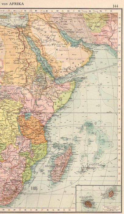 Karte Übersichtskarte von Afrika, Maßstab 1 : 23 000 000, 2 Nebenkarten ...