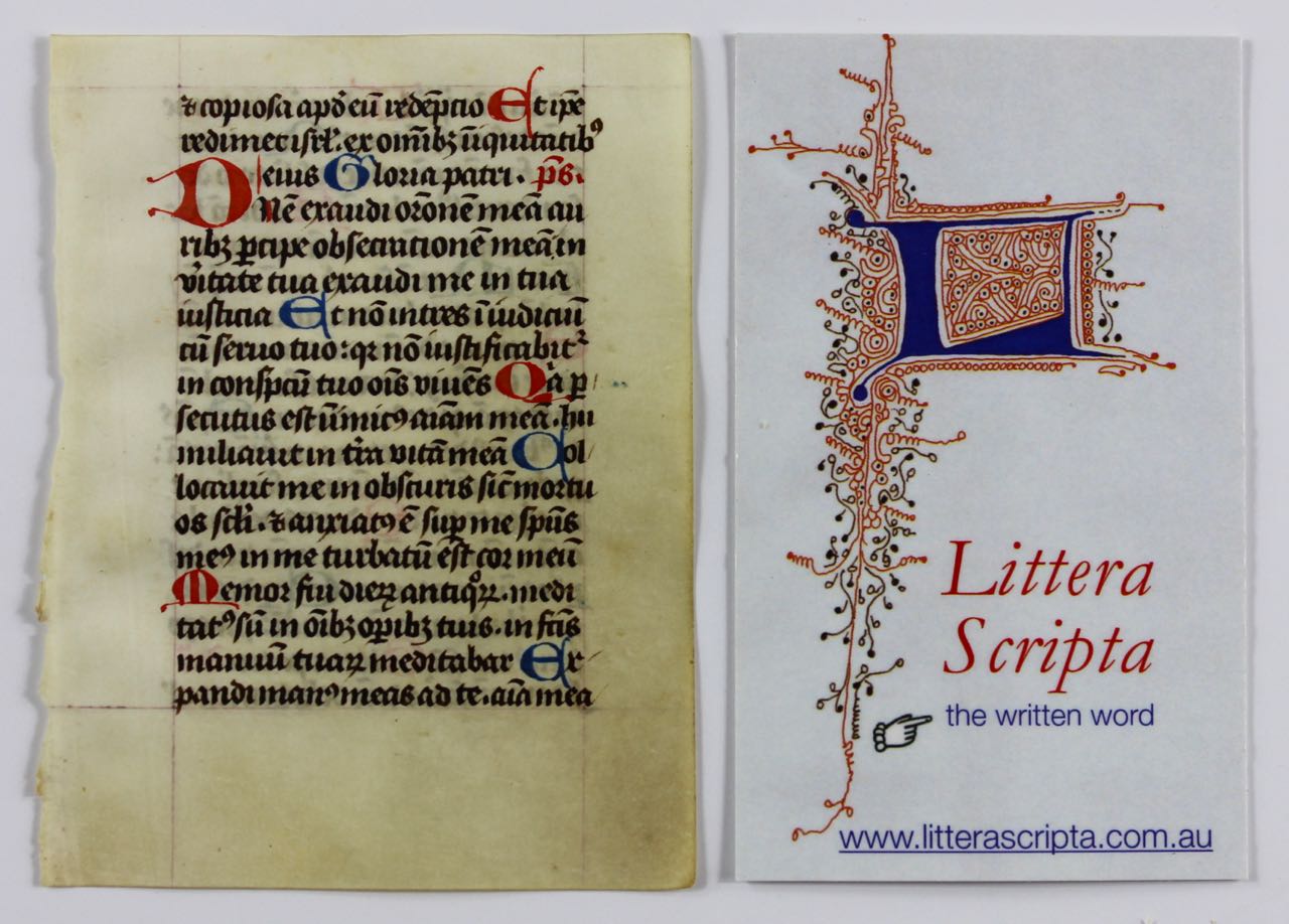 Tiny Flanders Book of Hours manuscript leaf, c.1475. The Seven ...