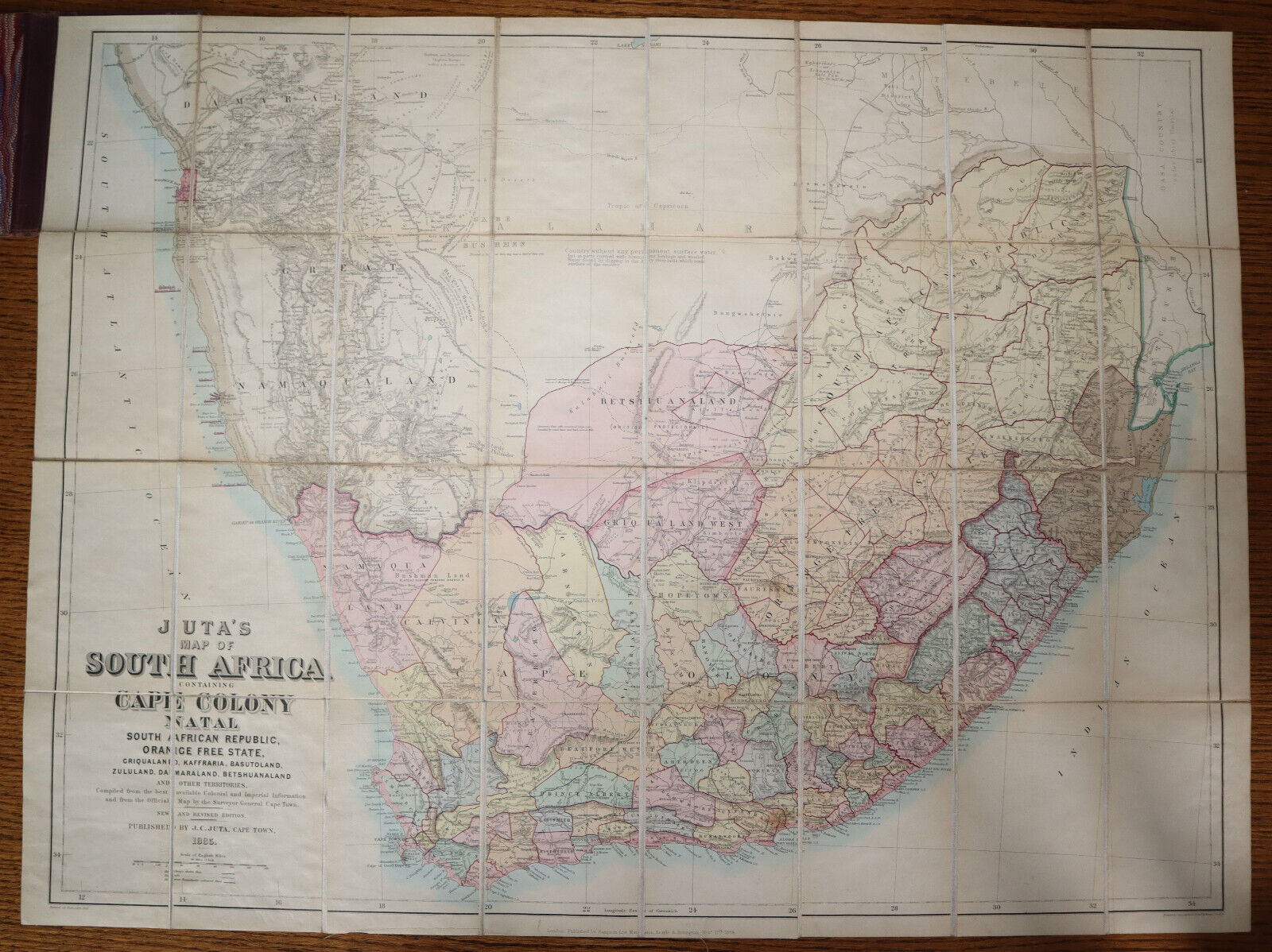 Juta s Map of South Africa Containing Cape Colony, Natal, South African ...