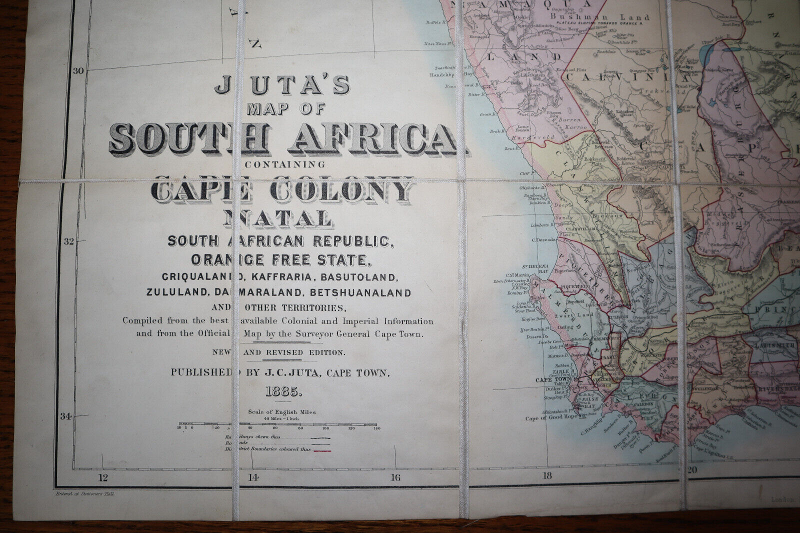Juta s Map of South Africa Containing Cape Colony, Natal, South African ...