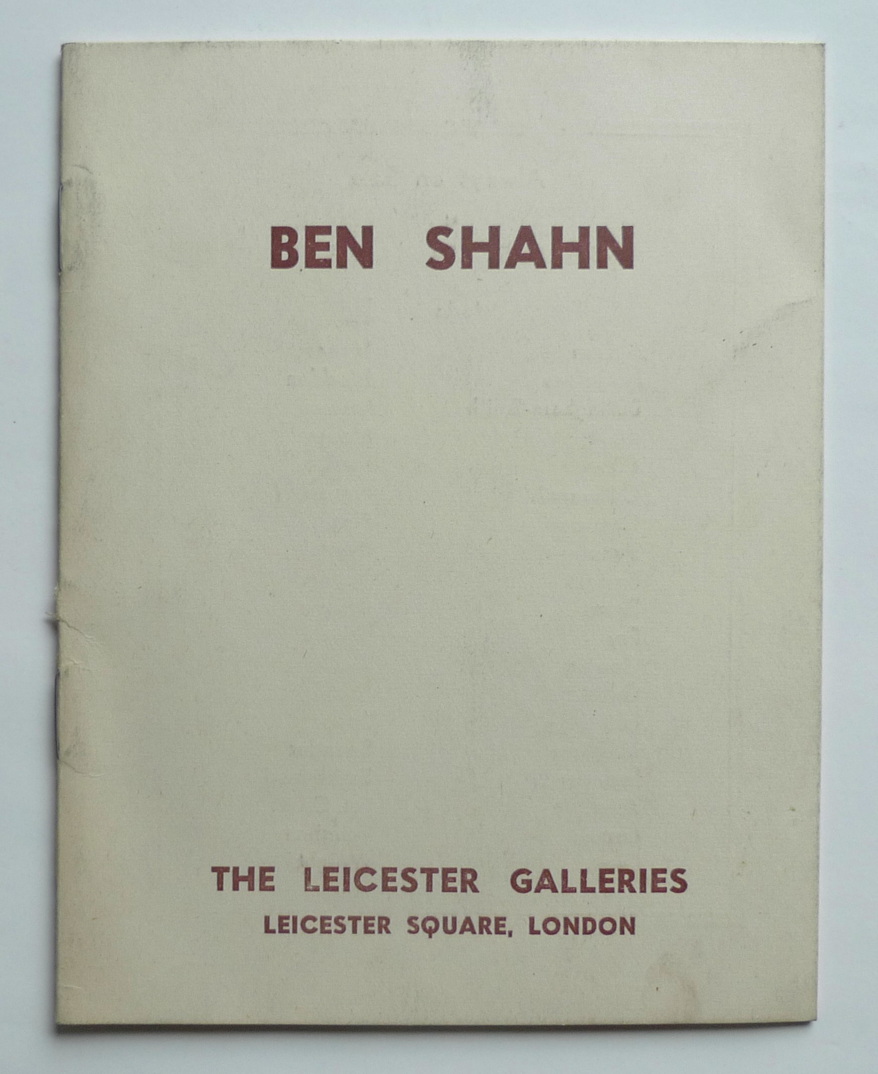 Catalogue of an exhibition of the graphic work of Ben Shahn. The ...