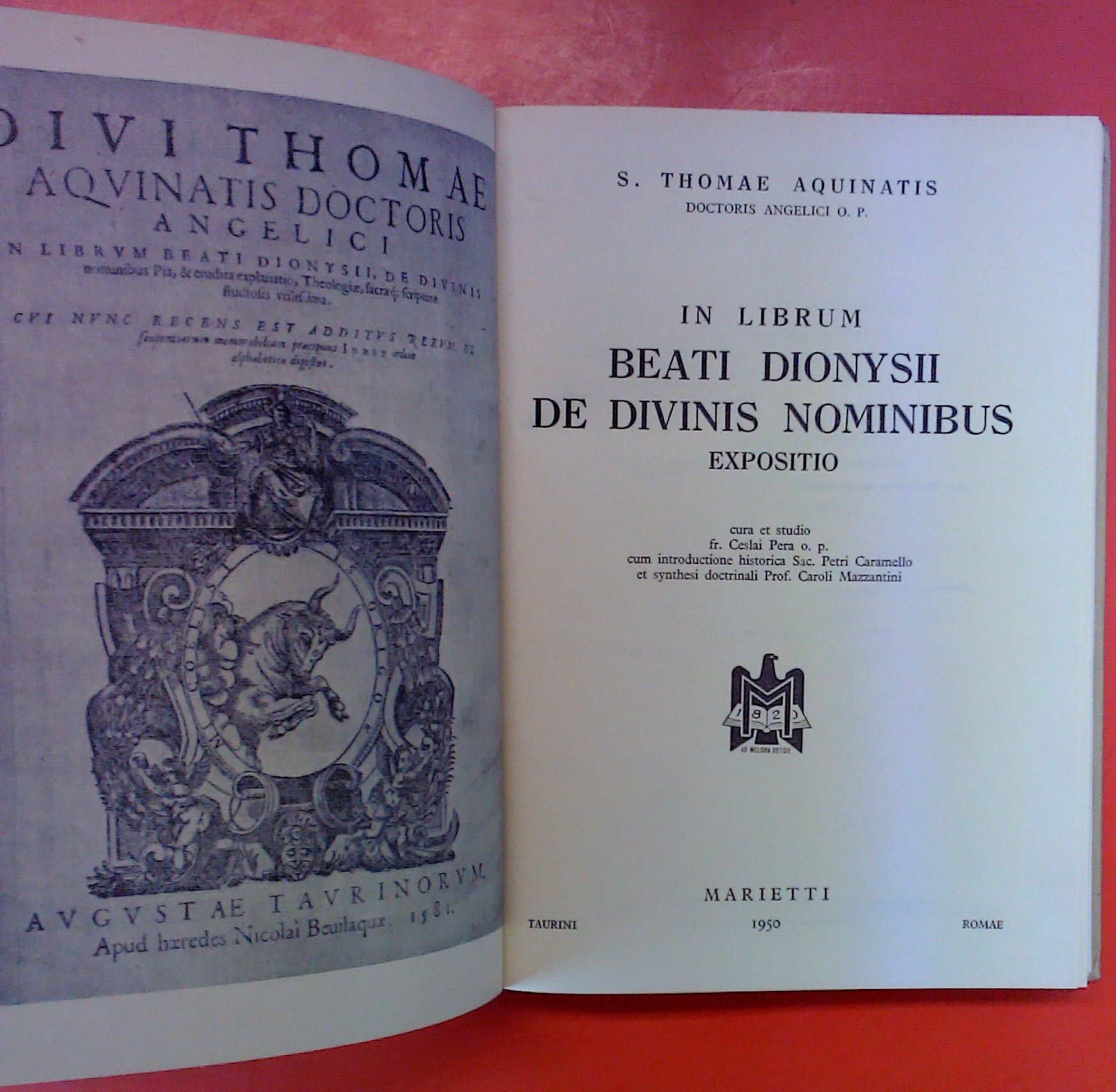 In Librum Beati Dionysii De Divinis Nominibus Expositio von S. Thomae ...