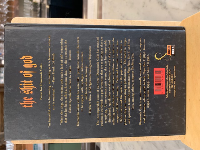 The Shit of God by Galas, Diamanda: Very Good Hardcover (1996) 1st ...