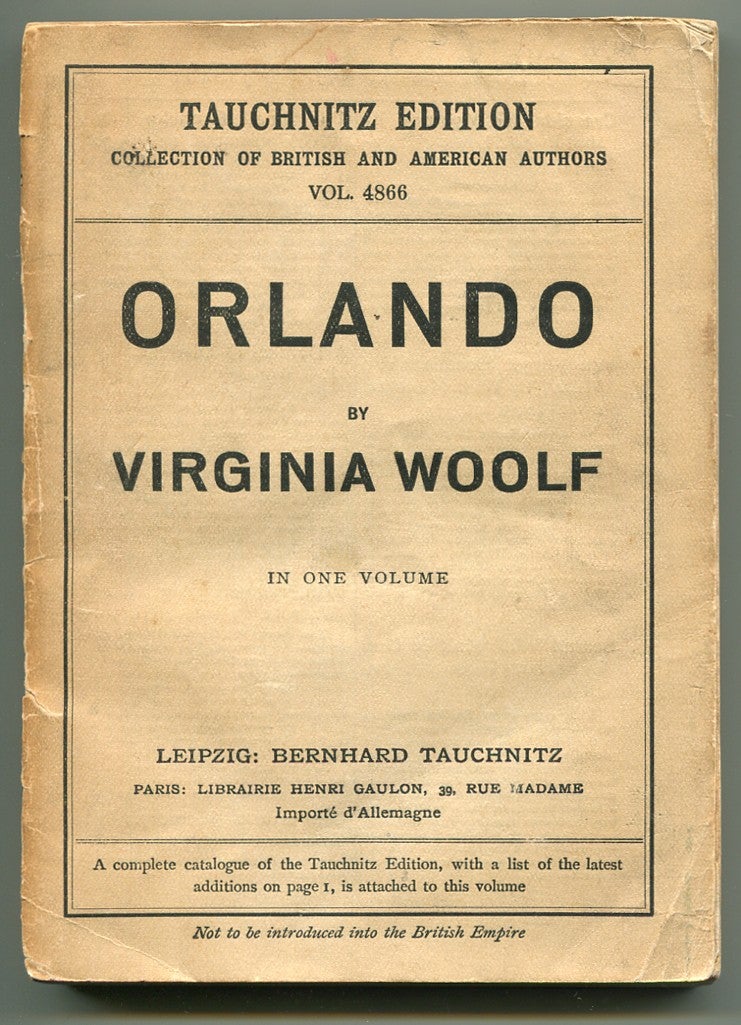 Orlando: A Biography von WOOLF, Virginia: Good Softcover (1929 ...