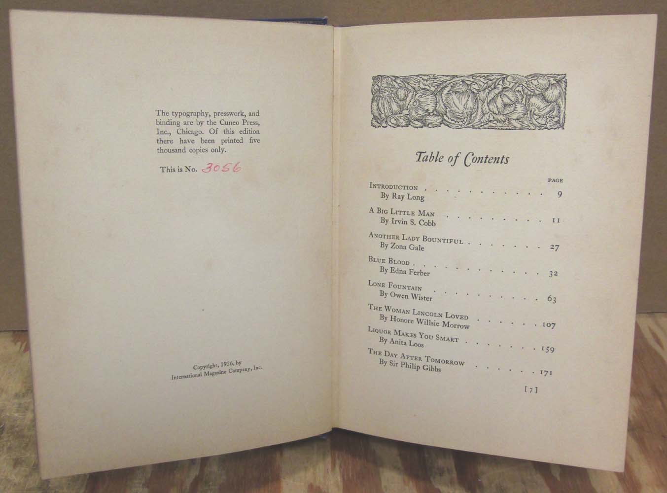 Literary Treasures of 1927 by Hurst International Magazine Editors: VG ...