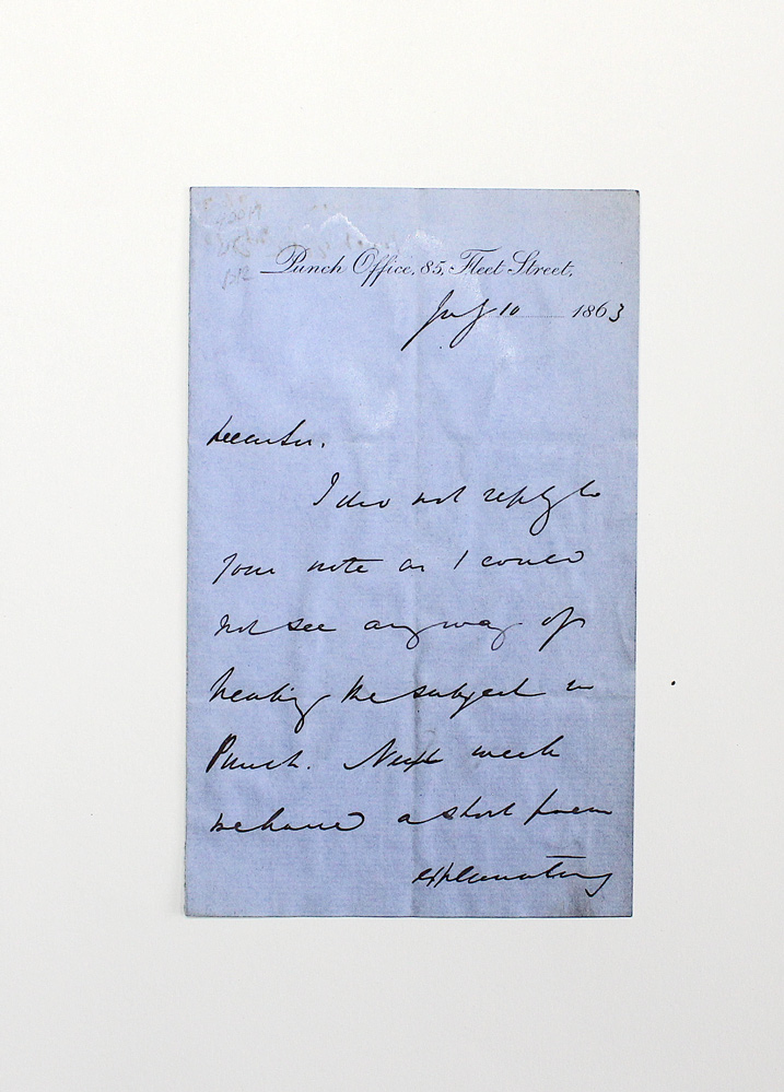 An Original Handwritten Letter Signed by Mark Lemon to Levi Leone by ...