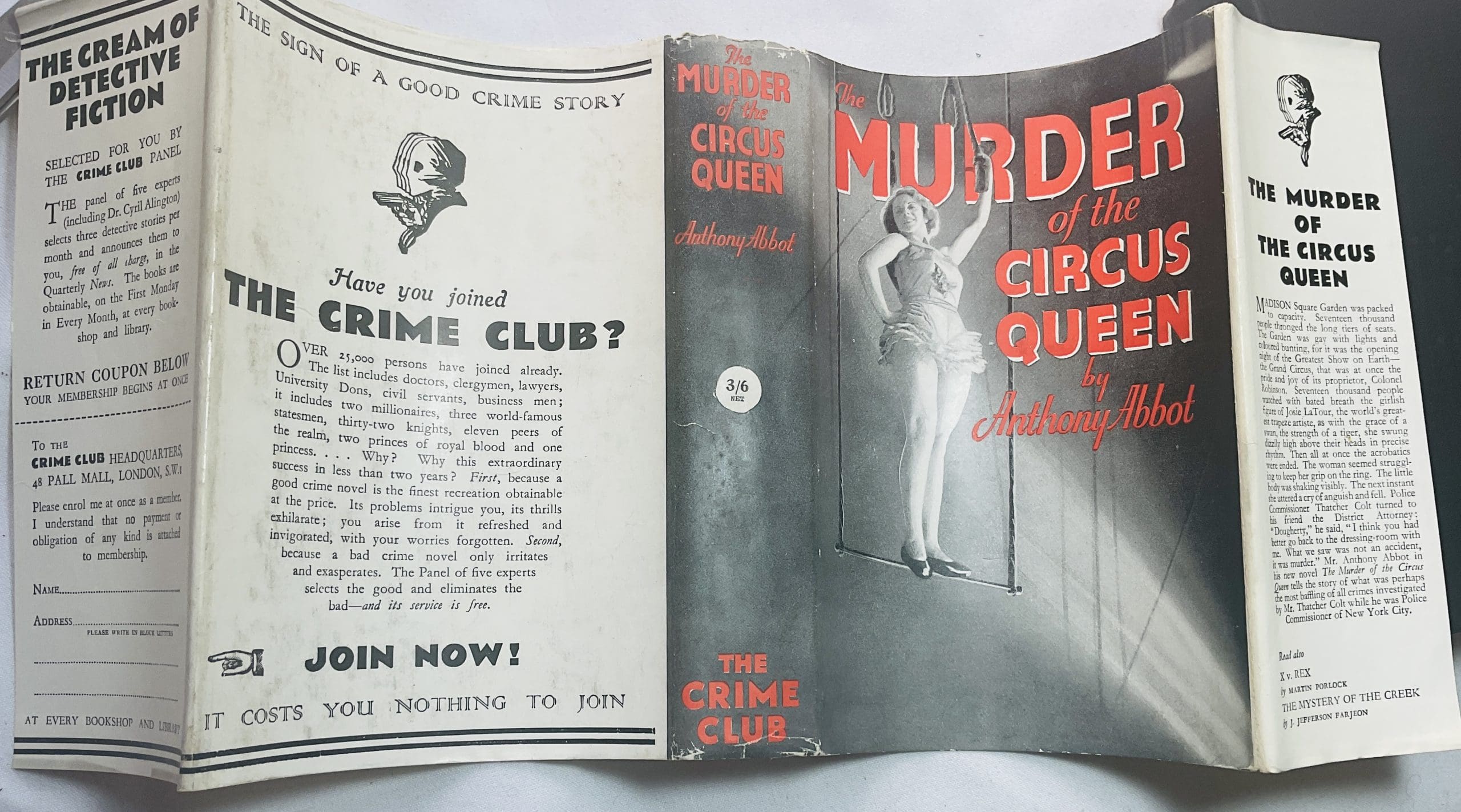 Murder of the Circus Queen by ABBOT, Anthony: (1934) | Hadwebutknown