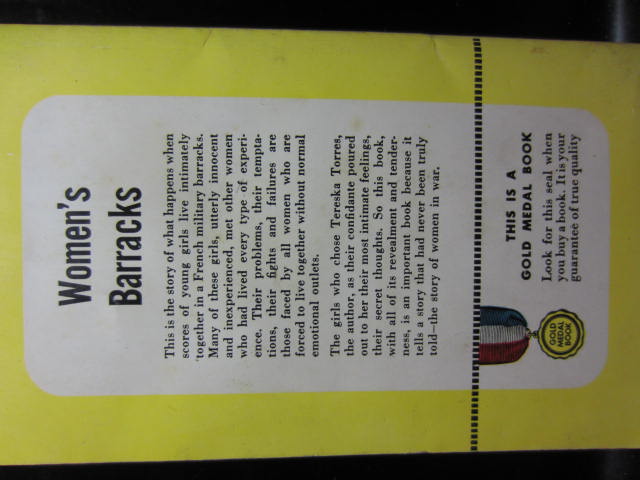 WOMEN'S BARRACKS by Tereska Torres: Good Soft cover (1951) | The Book Abyss