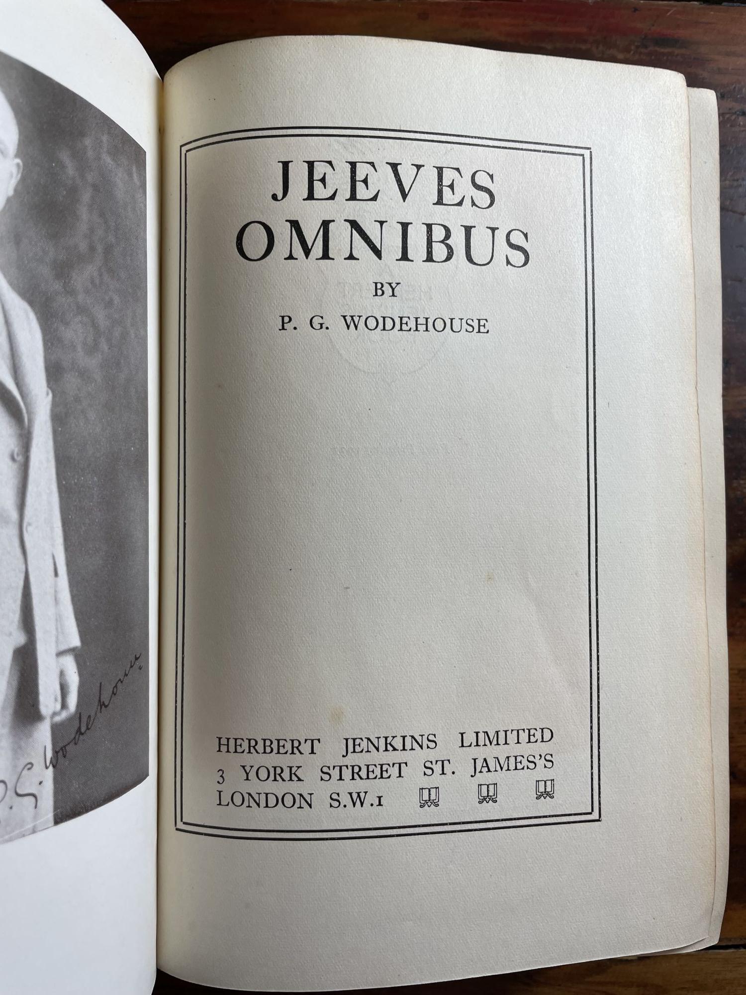 Jeeves Omnibus by P. G. Wodehouse: Good (1931) 1st Edition. | John and ...
