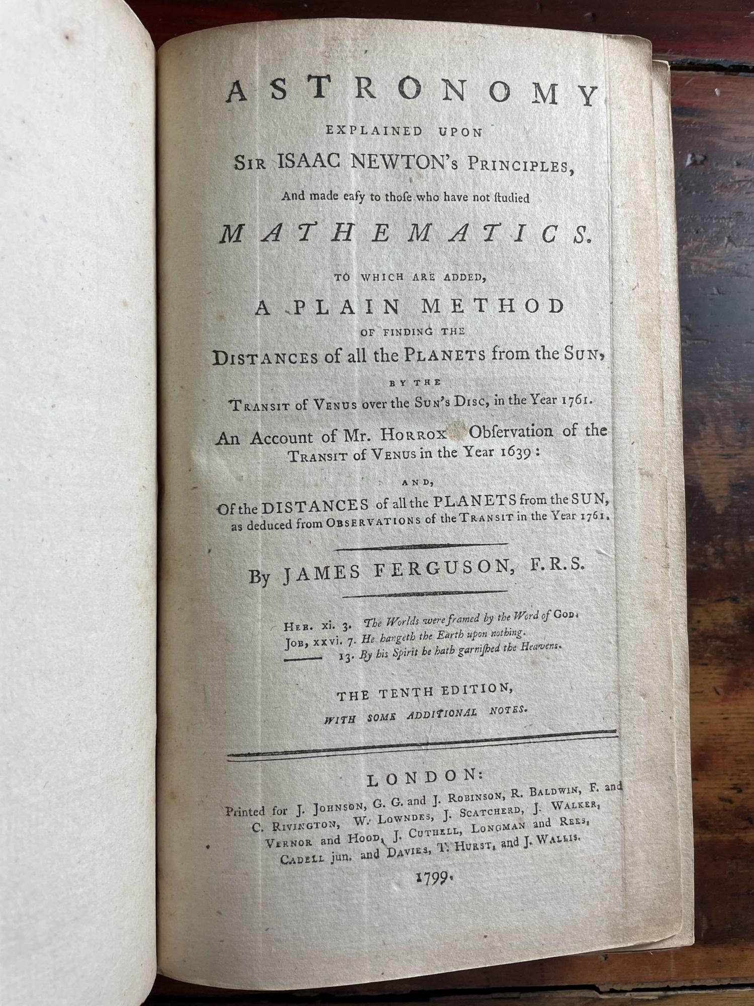 Astronomy Explained Upon Sir Issac Newton's Principles by James ...