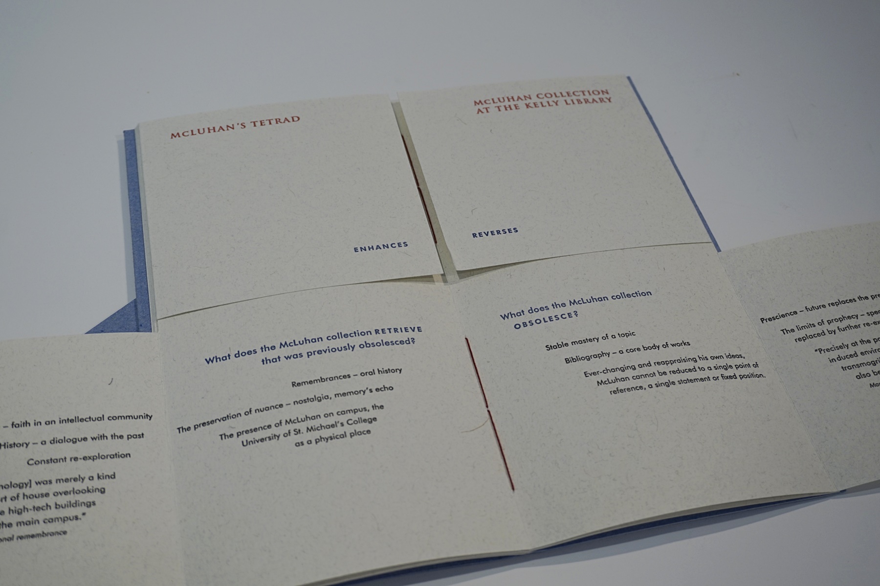 A Tetrad. Measuring McLuhan's Impact. The Marshall McLuhan Collection ...