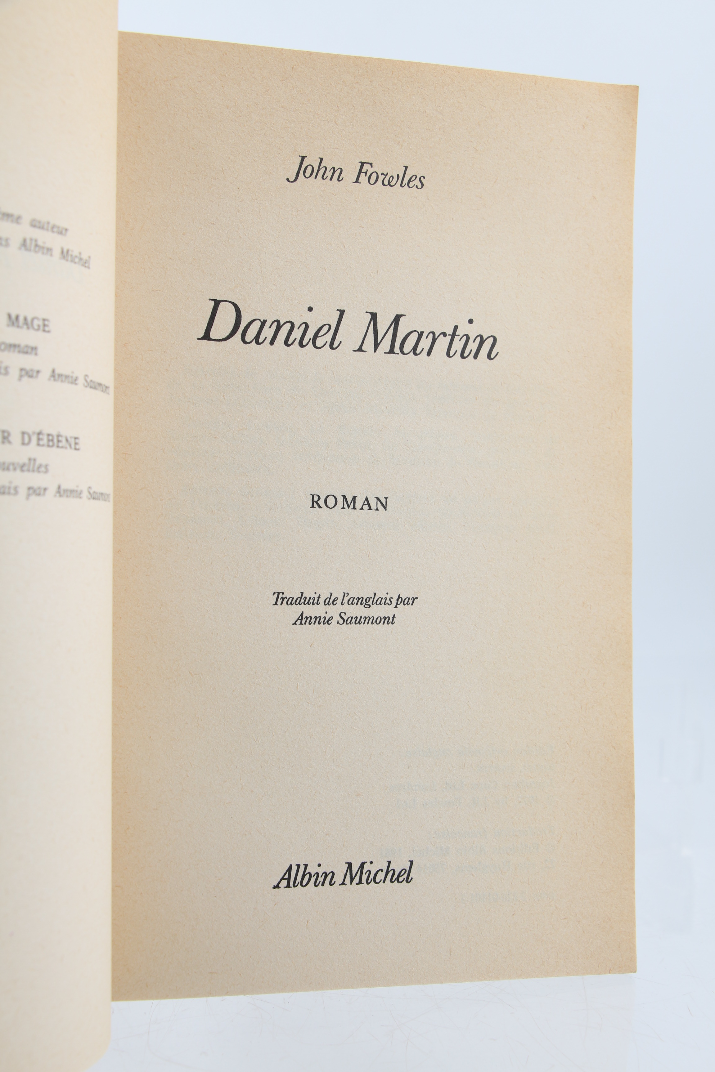 Daniel Martin von FOWLES John: couverture souple (1981) Signatur des ...