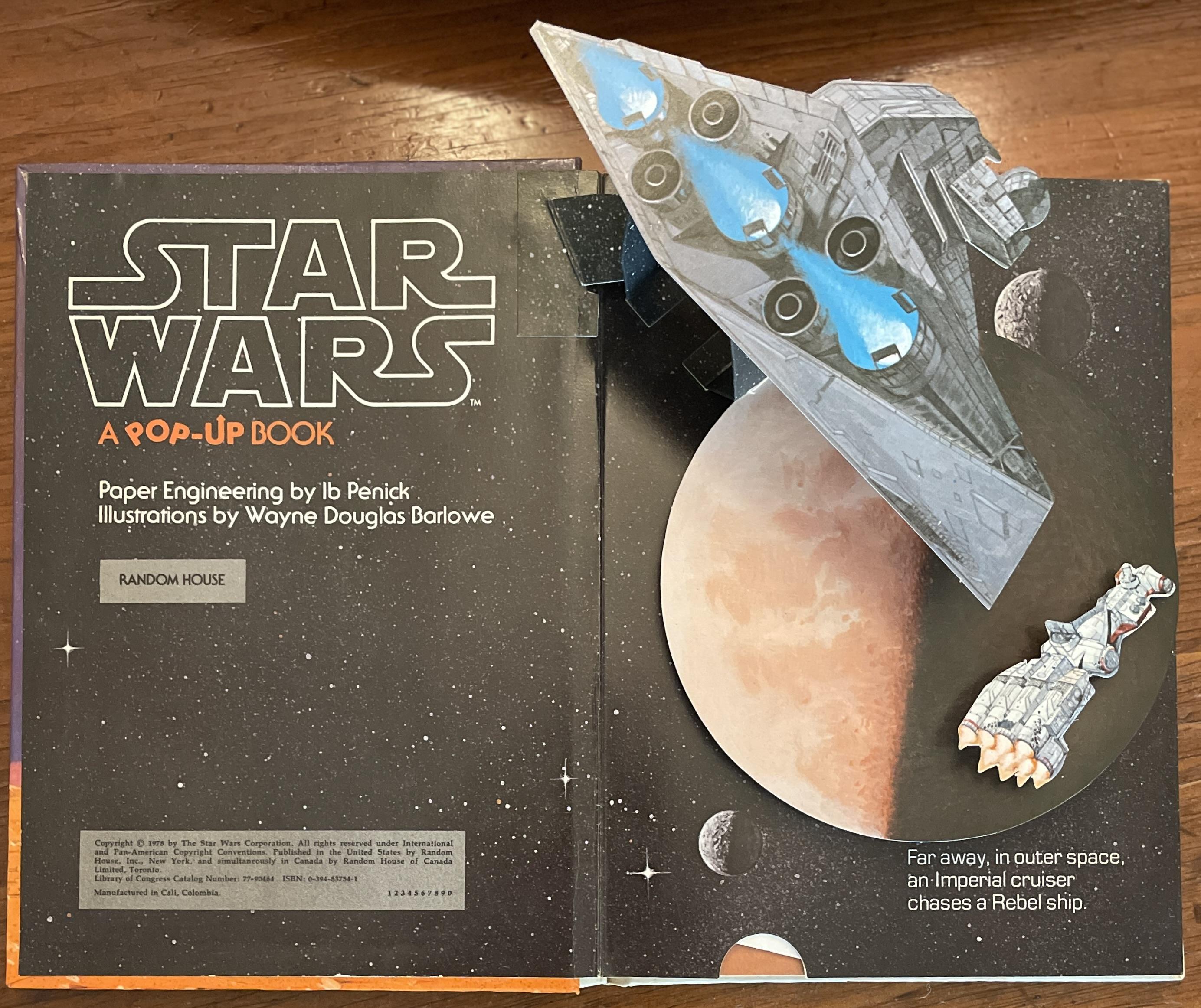 Star Wars: A Pop-Up Book by Barlowe, Wayne Douglas; Penick, Ib: Very ...