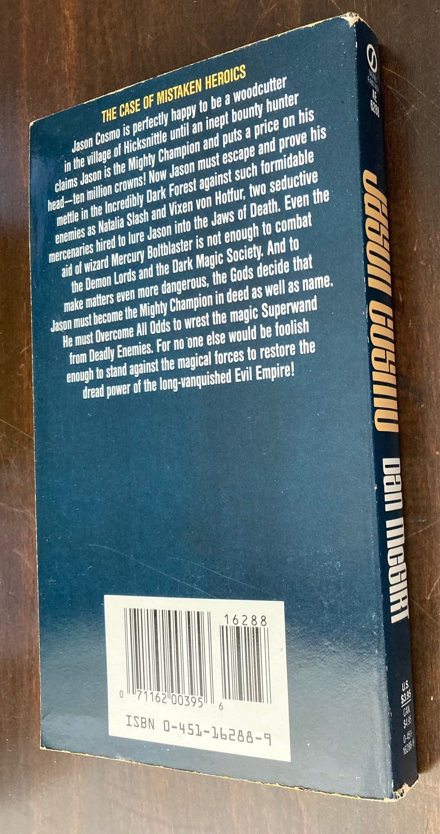 Jason Cosmo by Dan McGirt: Fine MassMarket (1989) First Edition ...