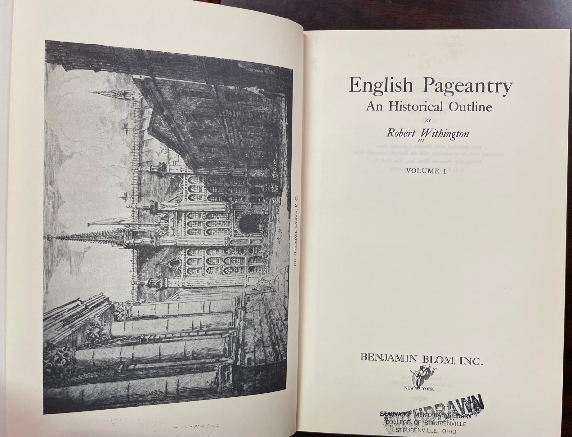 English Pageantry: An Historical Outline - 2 Volume Set, Complete by ...