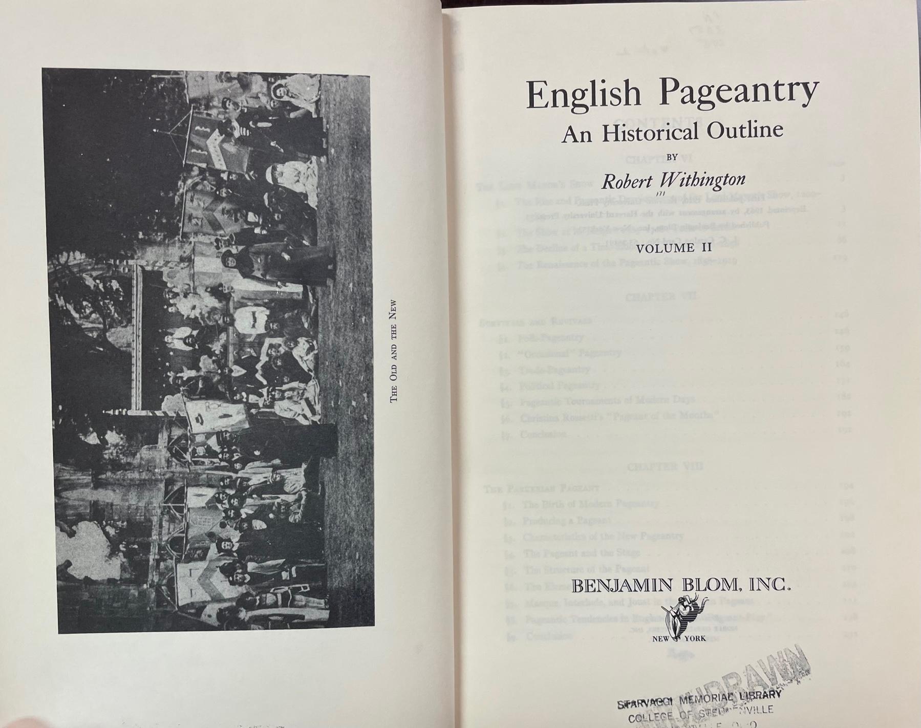 English Pageantry: An Historical Outline - 2 Volume Set, Complete by ...