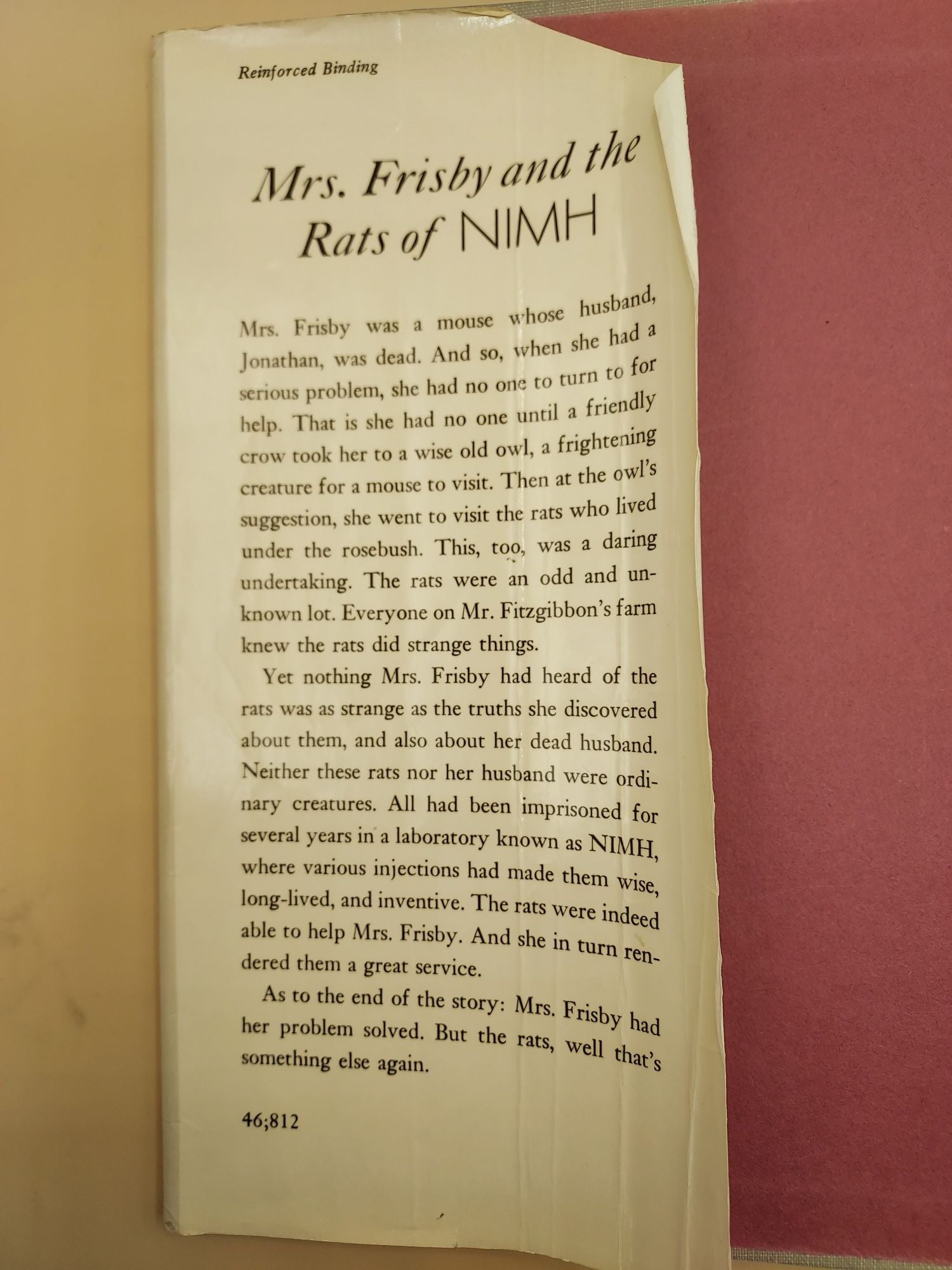 Mrs. Frisby and the Rats of NIMH by O'Brien, Robert C.: Very good ...
