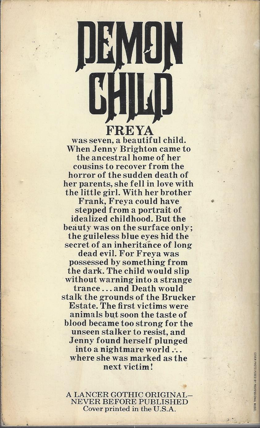 Demon Child - VERY RARE TRUE 1ST PRINTING (green cover and book title ...