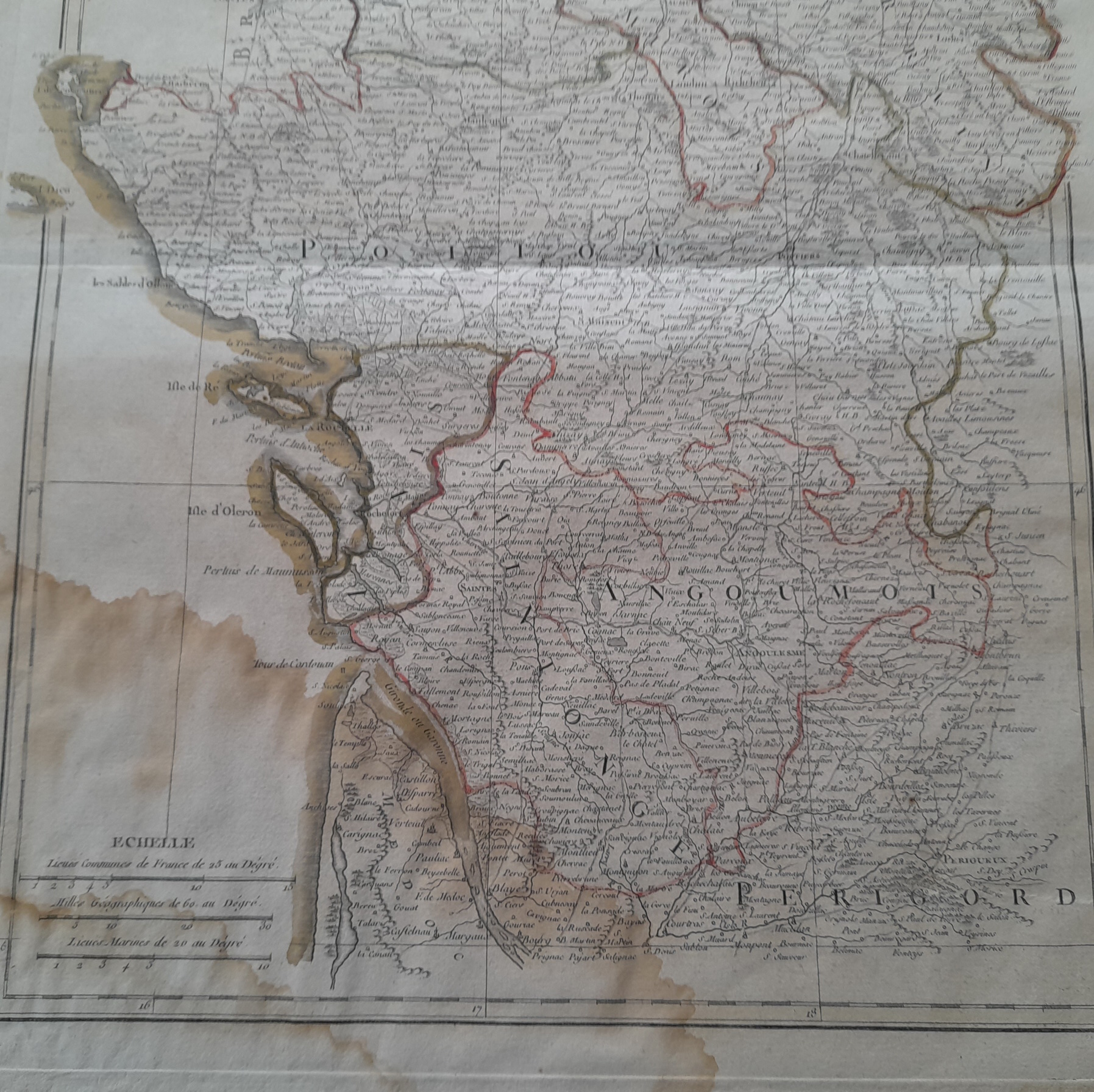 CARTE DES GOUVERNEMENTS D'ANJOU ET DU SAUMUROIS, DE LA TOURAINE, DU ...