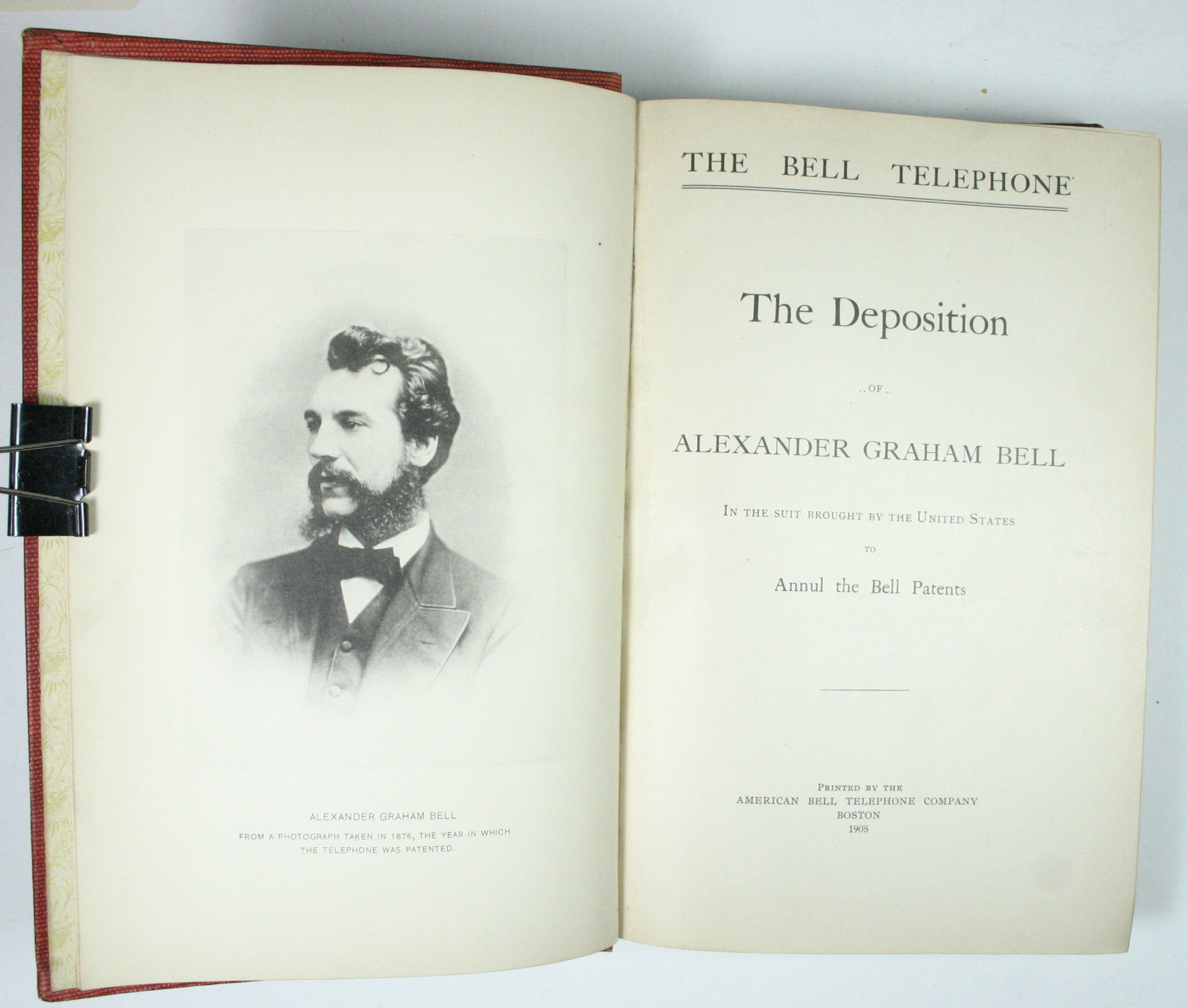 THE BELL TELEPHONE: The Deposition of Alexander Graham Bell in the Suit ...