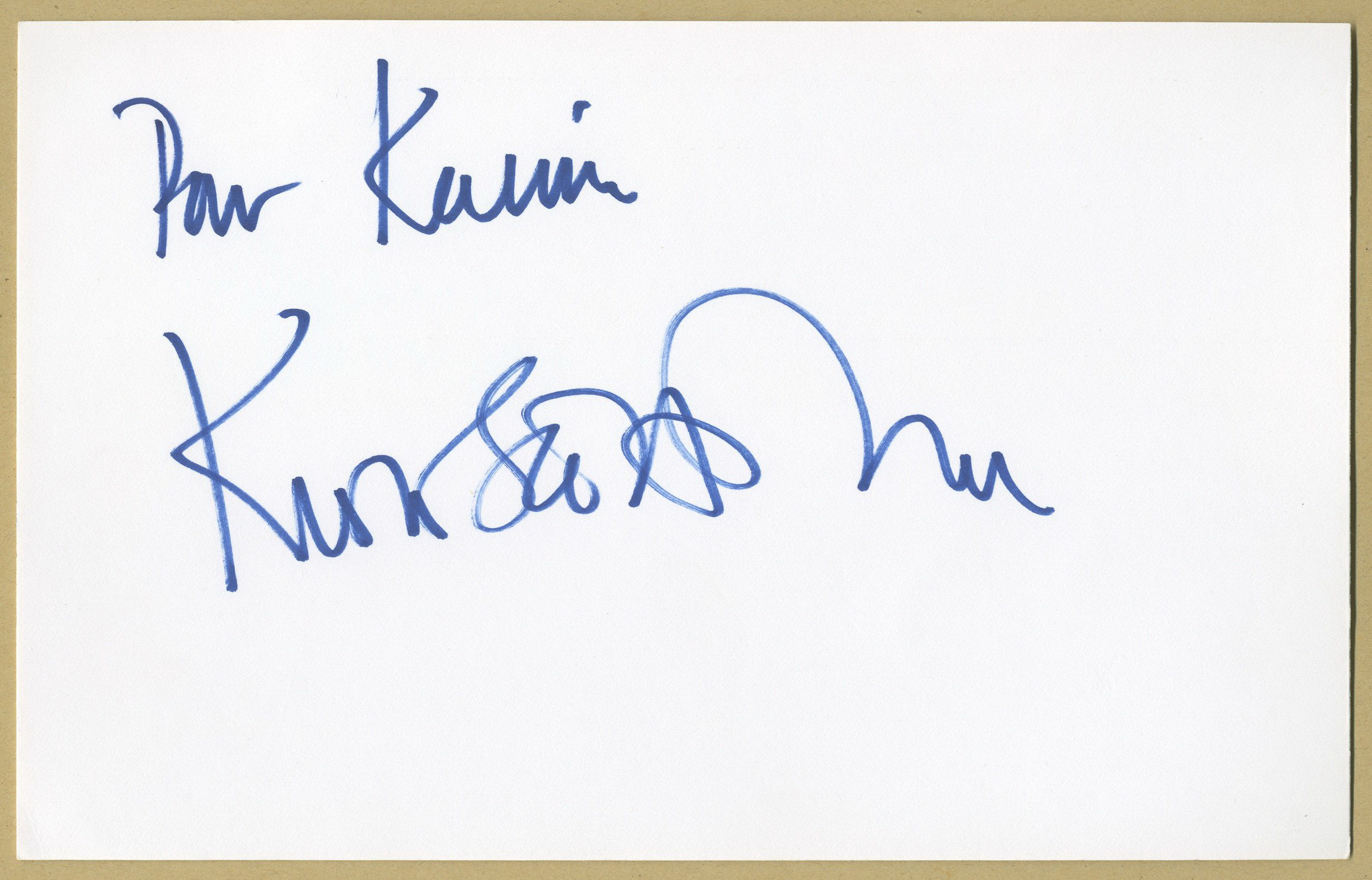 Kristin Scott Thomas - Rare card signed in person + photo - Paris 2001 ...