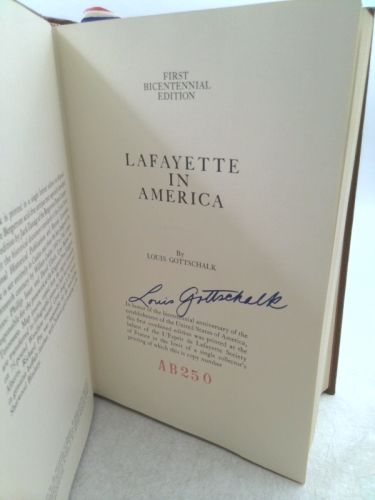 Lafayette in America by Gottschalk, Louis: Very Good Leather Bound ...