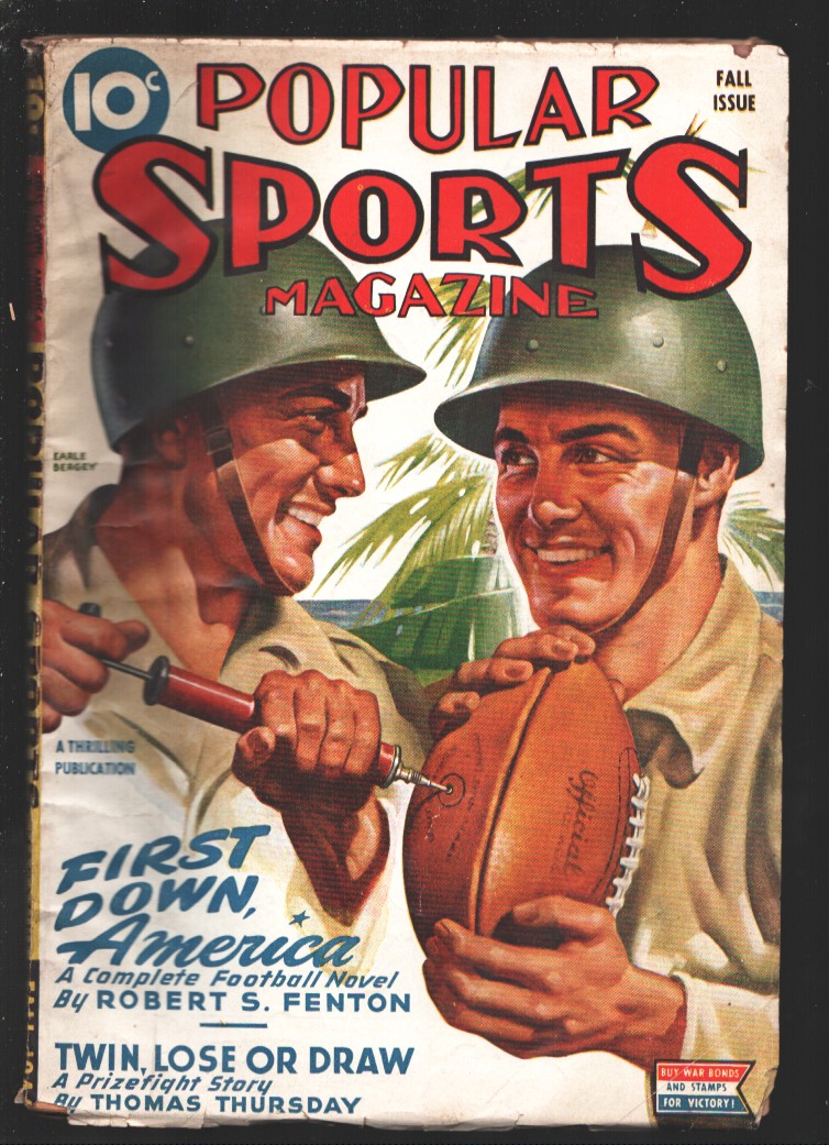 Popular Sports-Fall 1944-Pacific Island WWII Football cover by Earle ...