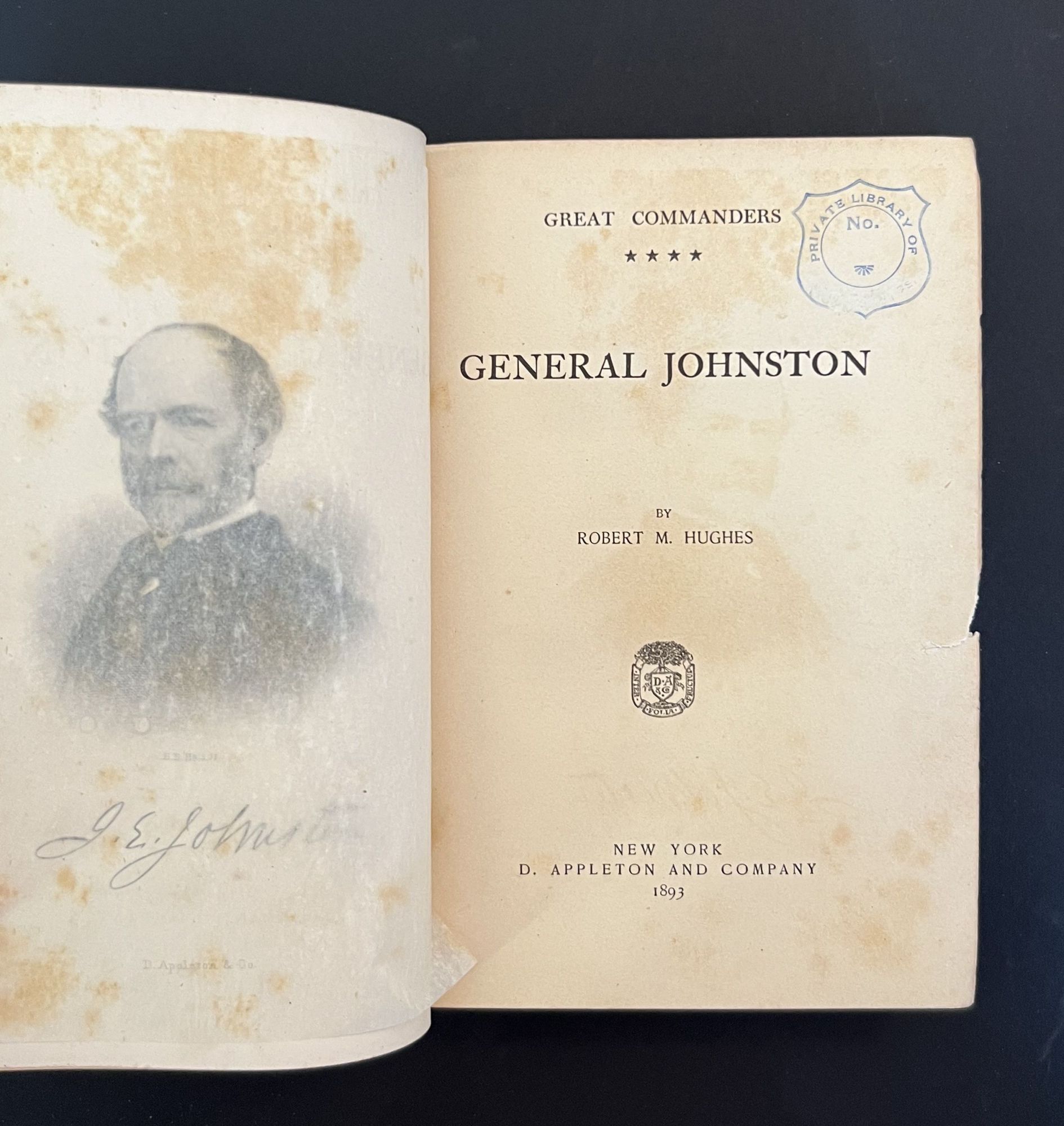GENERAL JOHNSTON (Great Commanders Series) by Hughes, Robert M.: Good ...