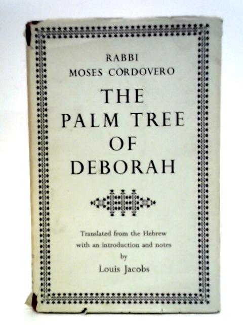 Palm Tree of Deborah von Moses Cordovero: Good (1960) | World of Rare Books