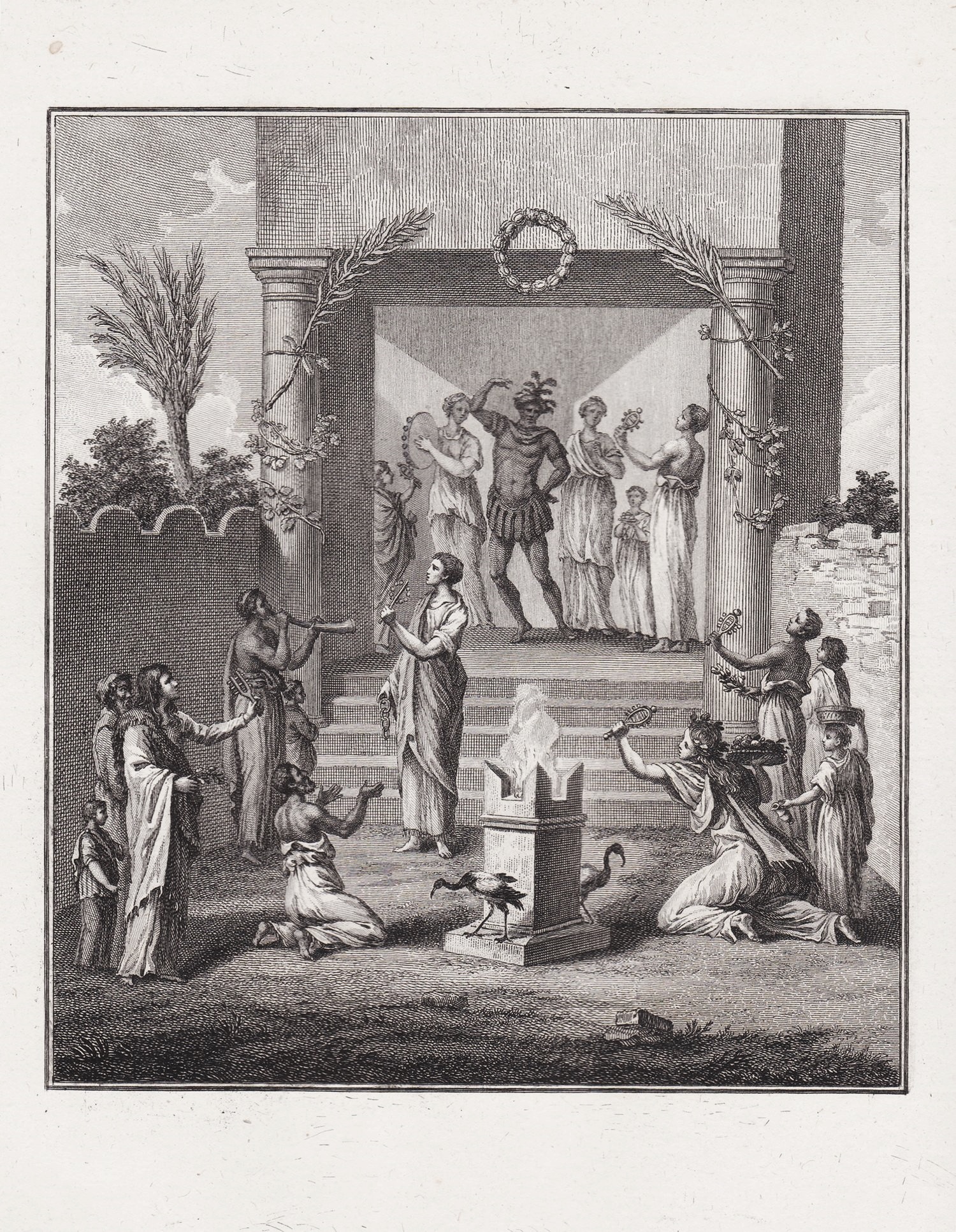 Scene with ancient Roman dances / Tanz dancers dancing Ancient Rome ...