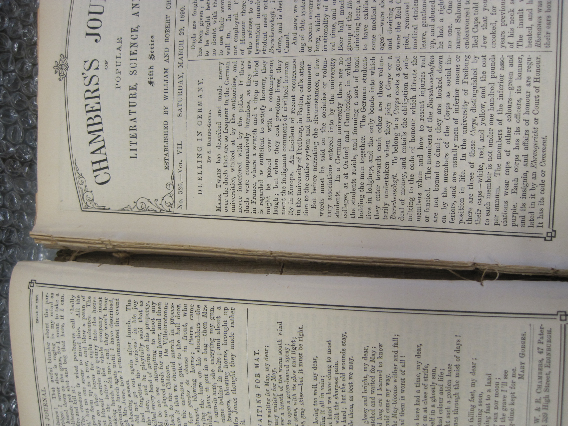 Chambers's Journal of Popular Literature Science and Arts 1890; The ...