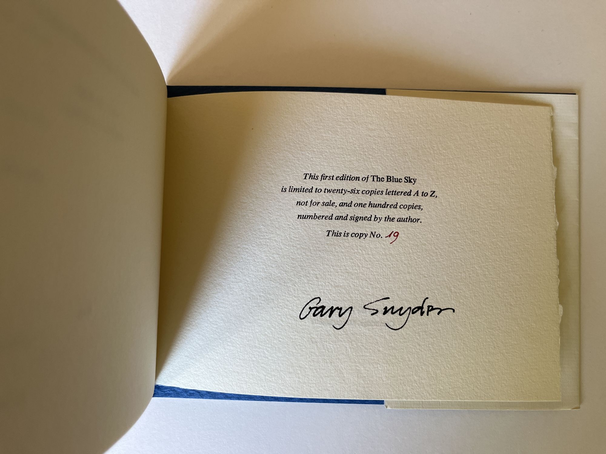 The Blue Sky by Gary Snyder: Fine Soft cover (1969) 1st Edition ...